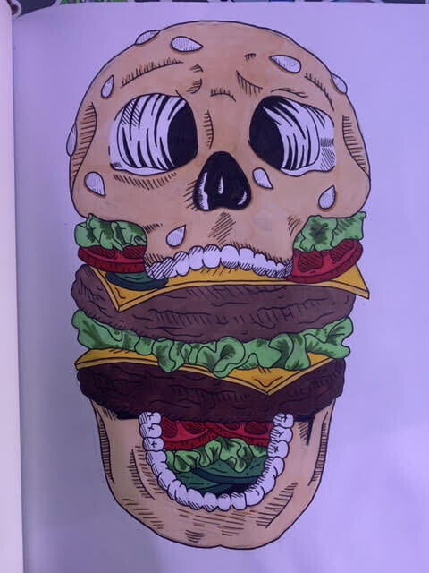 ArtStation - skull burger