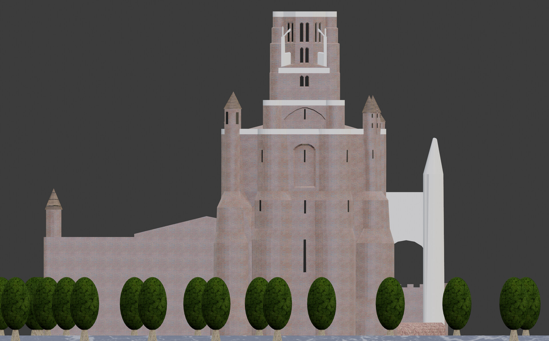 Hito - Architecture project - Map creation - Freely inspired by Albi Cathedral