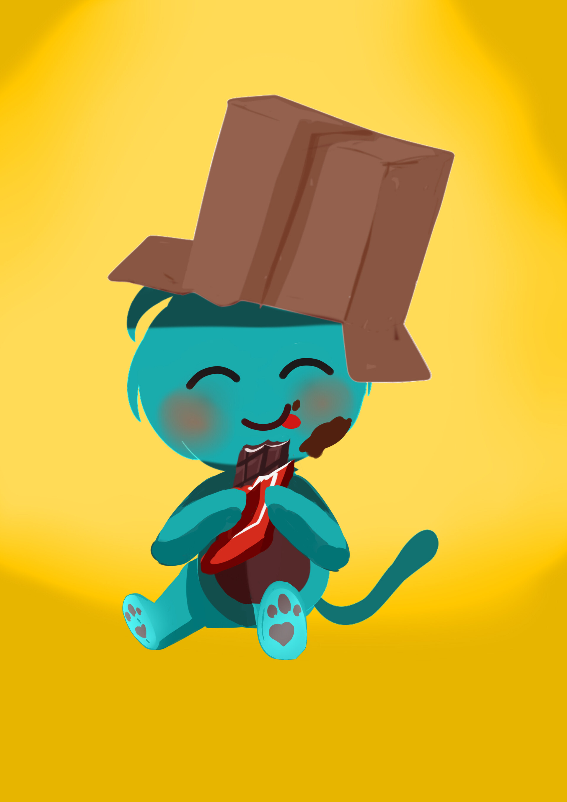 ArtStation - mascot-choco in box