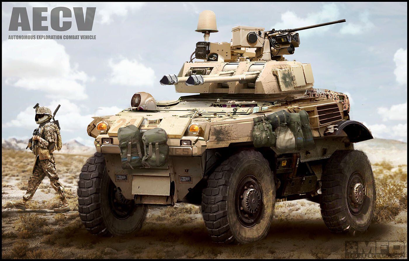 ArtStation - Autonomous Exploration Combat Vehicle (AECV) - (2016)