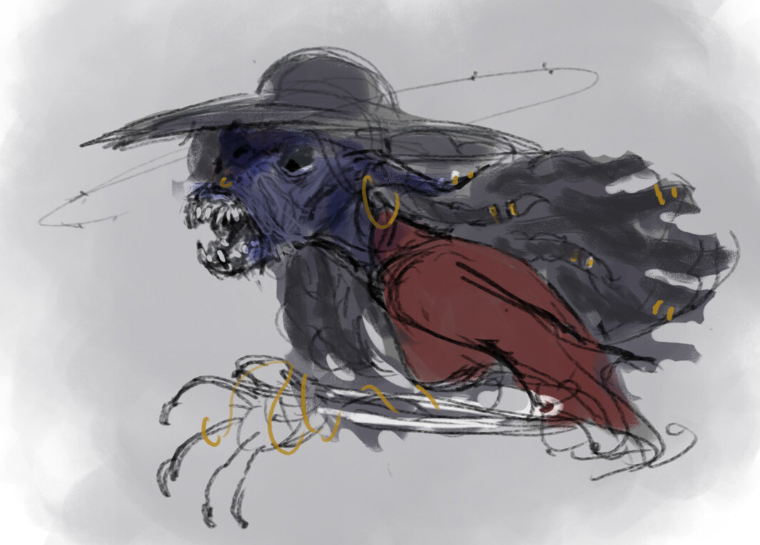 Dian Huynh - Form of Dread: The Dead Witch | D&D oc commission