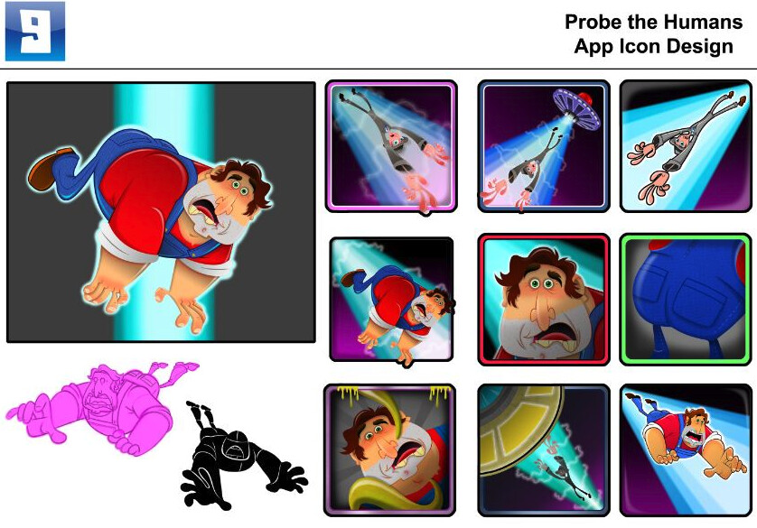 ArtStation - PROBE THE HUMANS APP ICON DESIGN