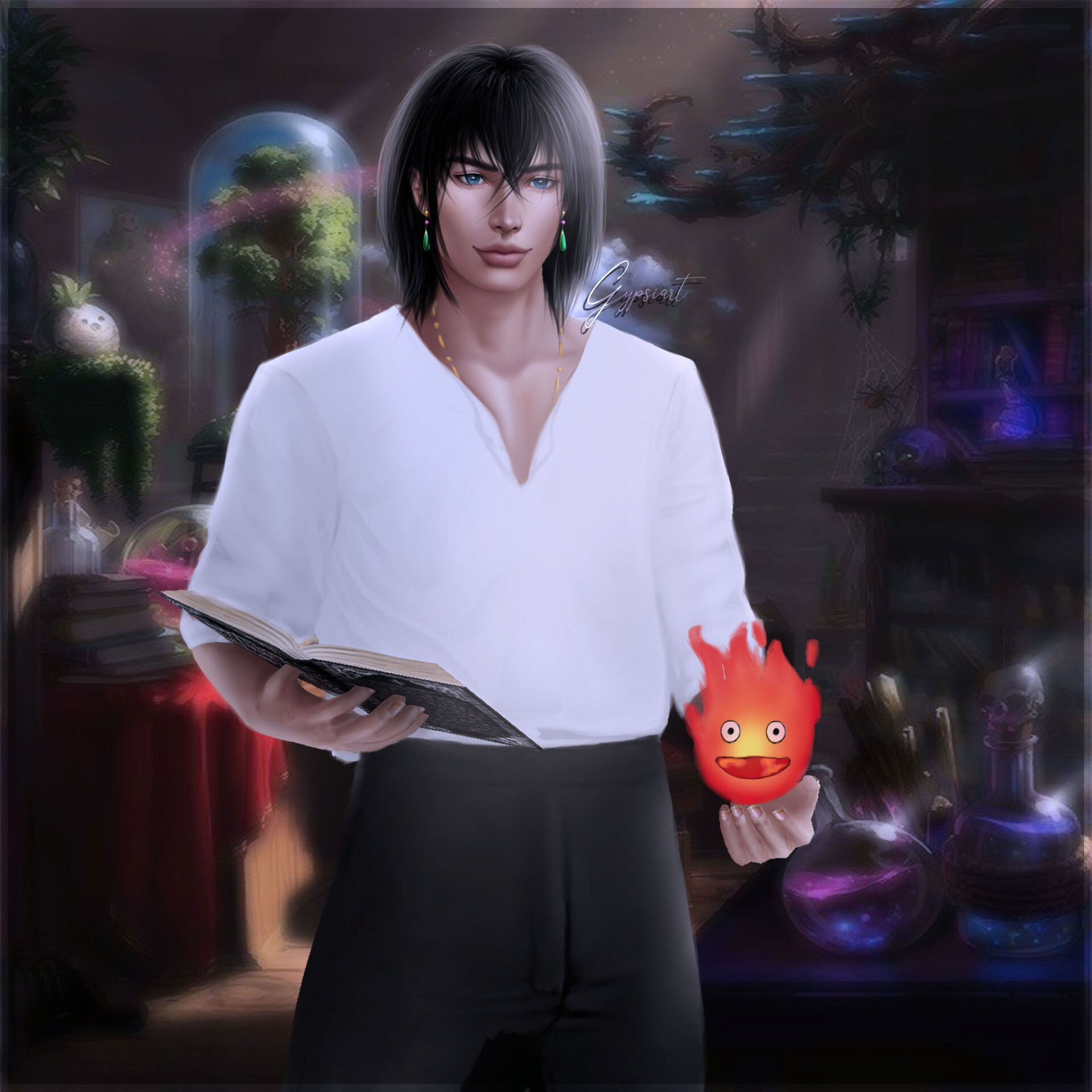 Howl Cosplay Dark Hair