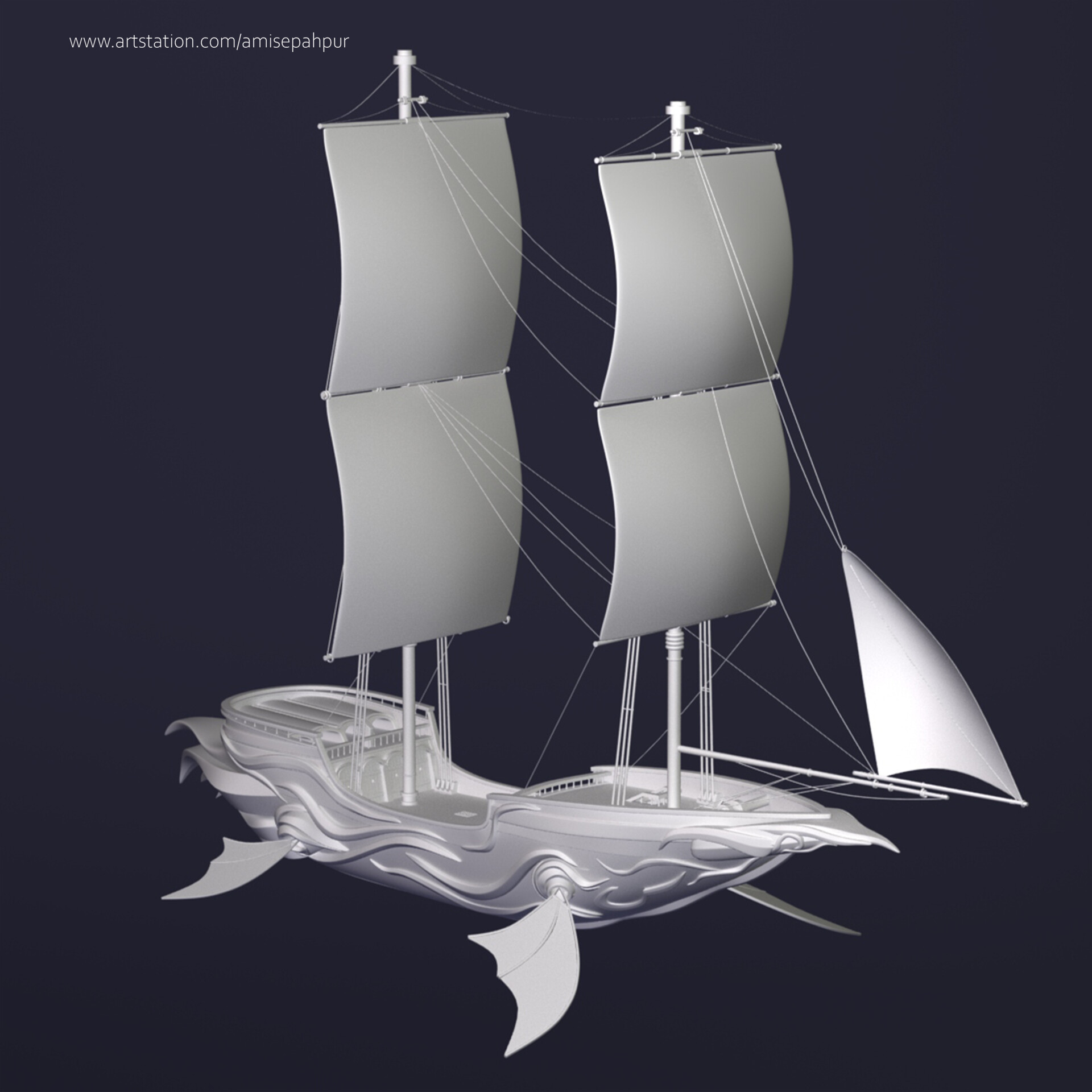 ArtStation - Fantasy ship