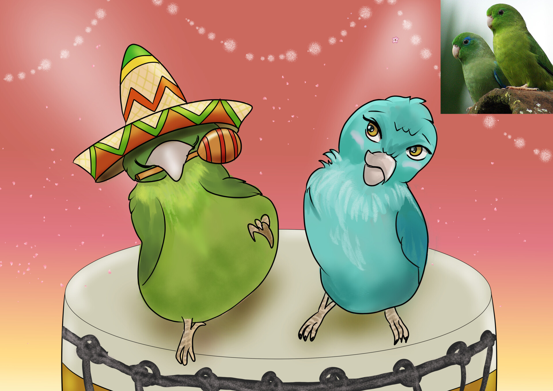 ArtStation - Parrotlets in love