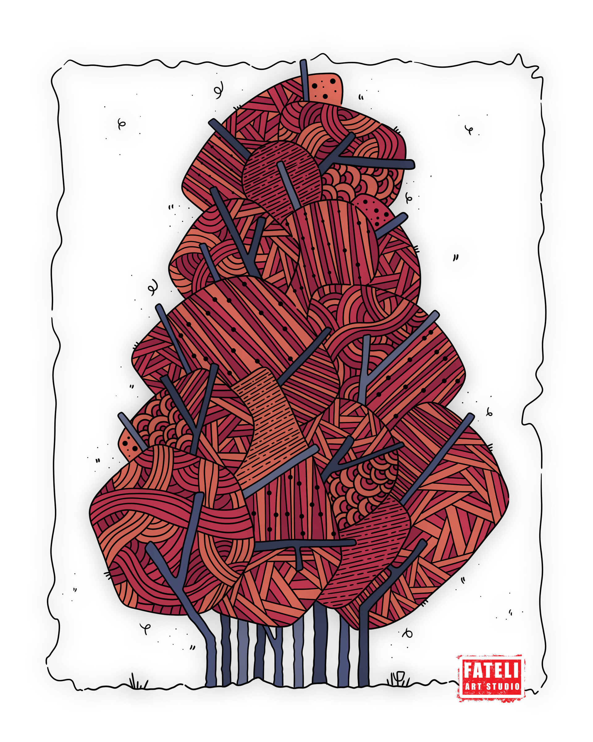 Coloring Tree 01 by Fateli Artbook — ProUser.Me