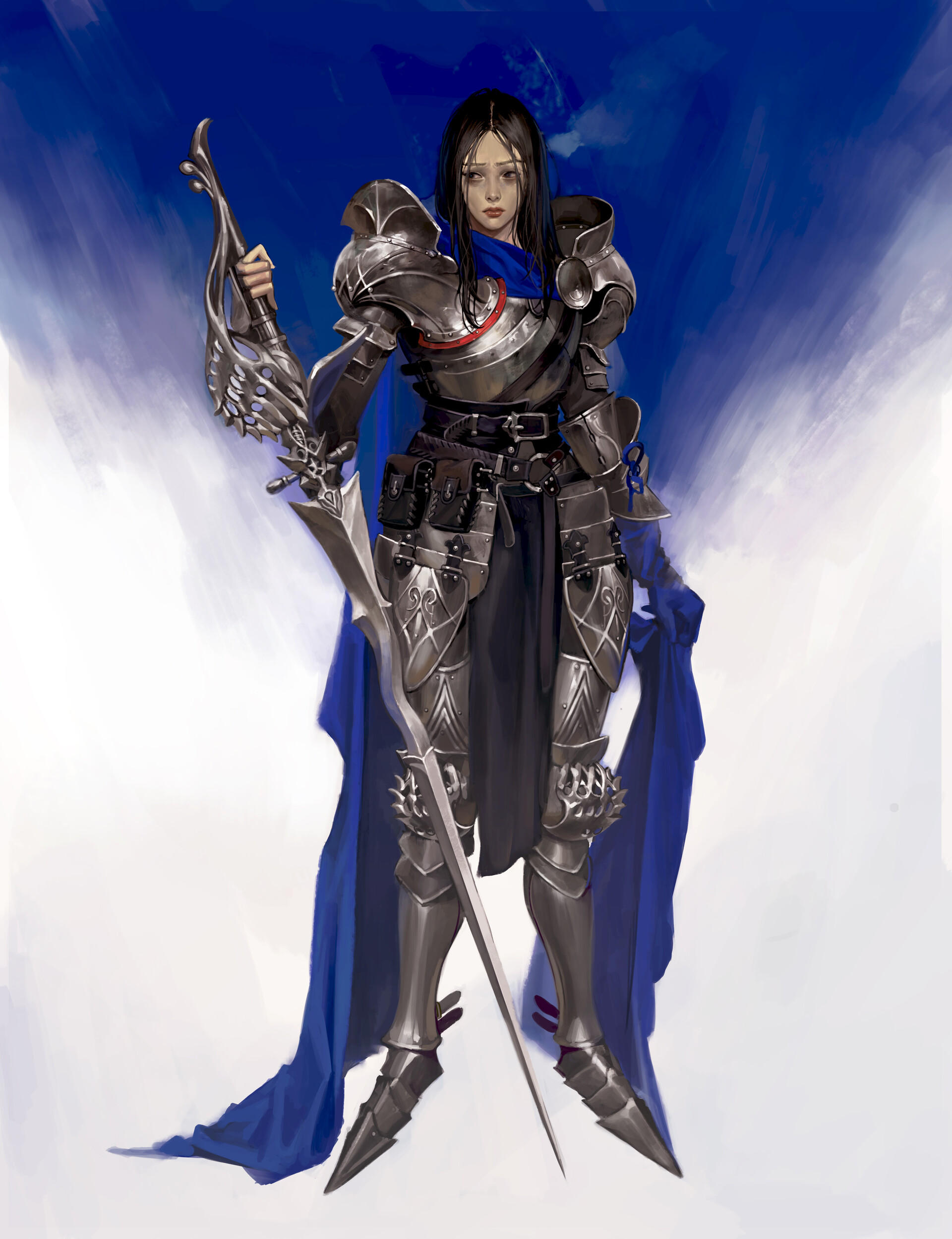 ArtStation - blue aurora knight