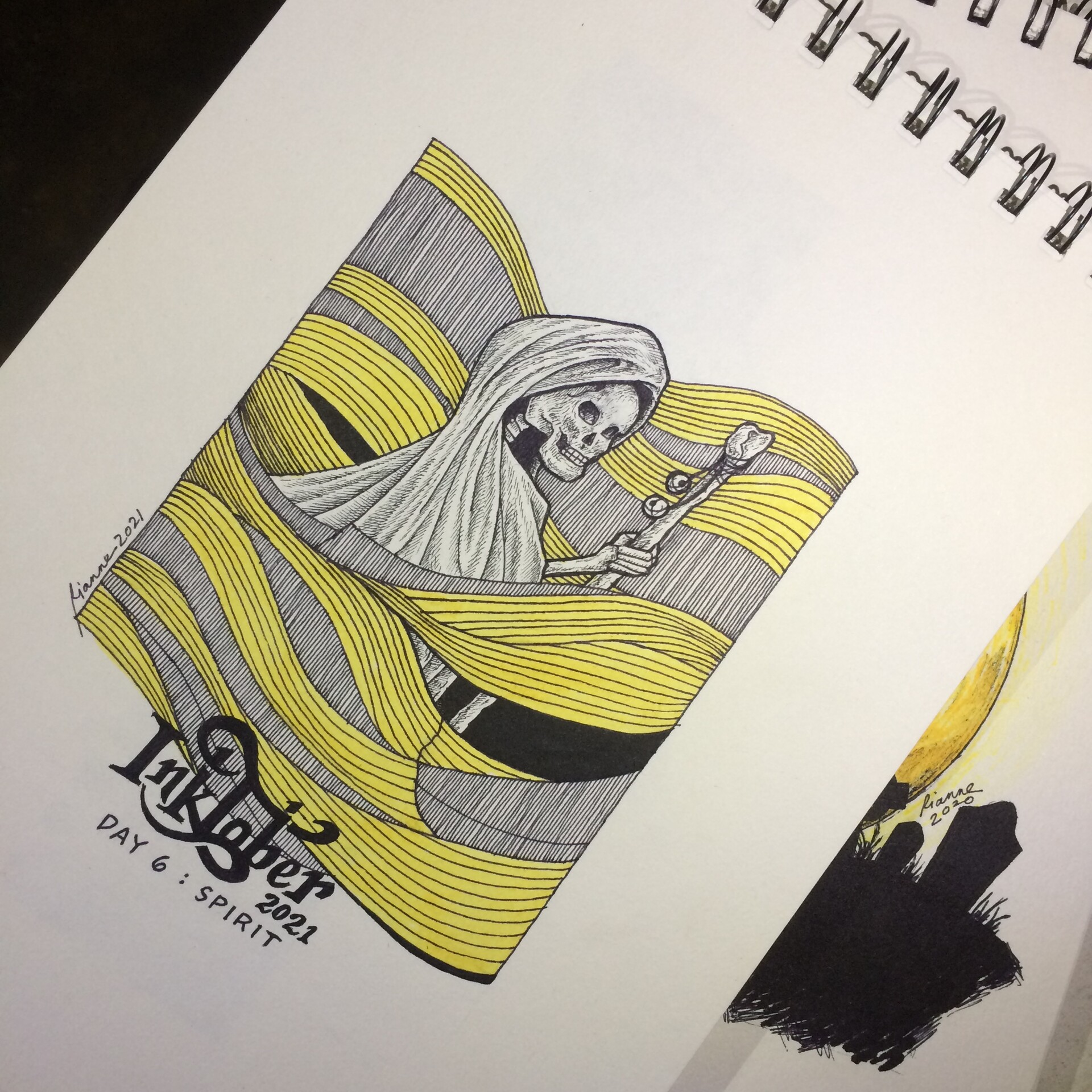 ArtStation - Inktober-2021_Day-6-Spirit-by-Rianne-Borlagdan