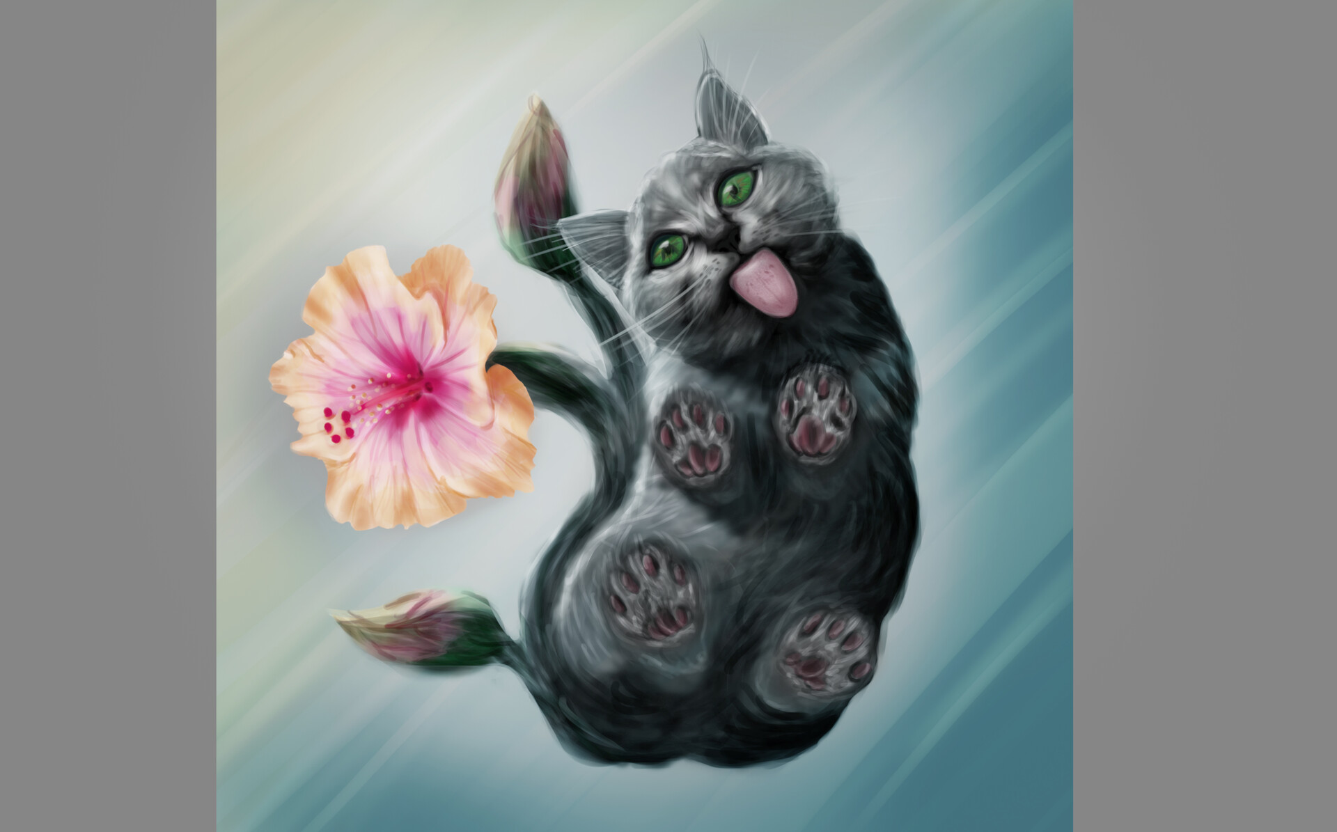 ArtStation - cat-flower