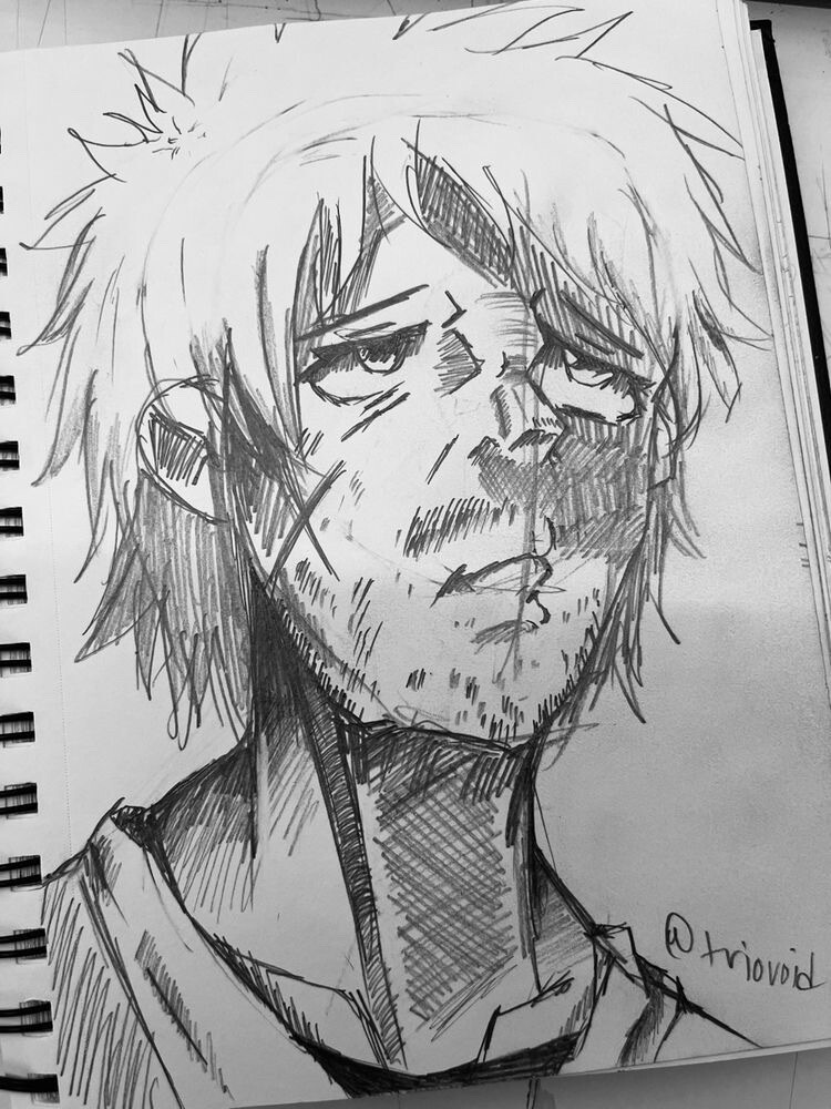 ArtStation - Smug Man looking up