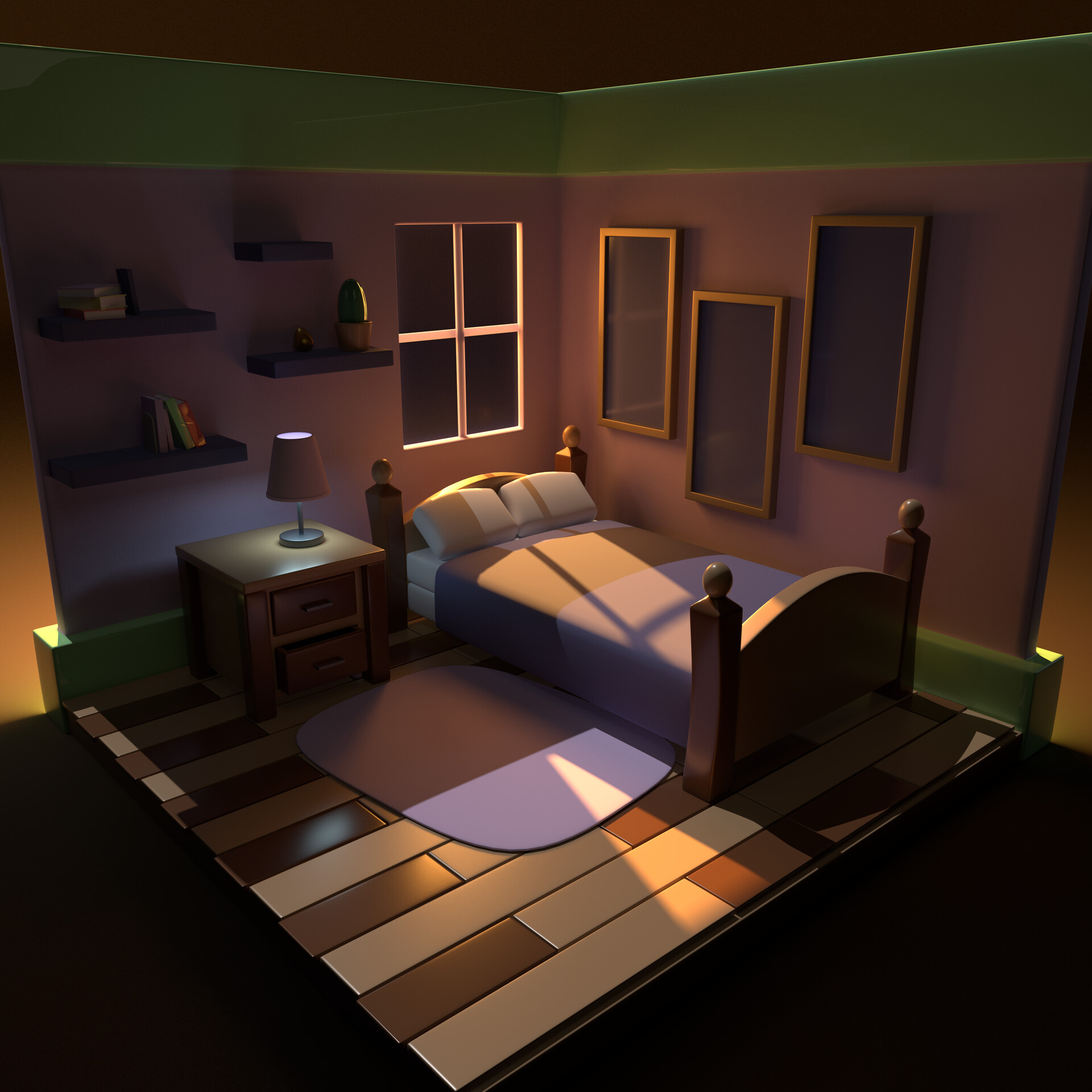 ArtStation - Isometric Bedroom