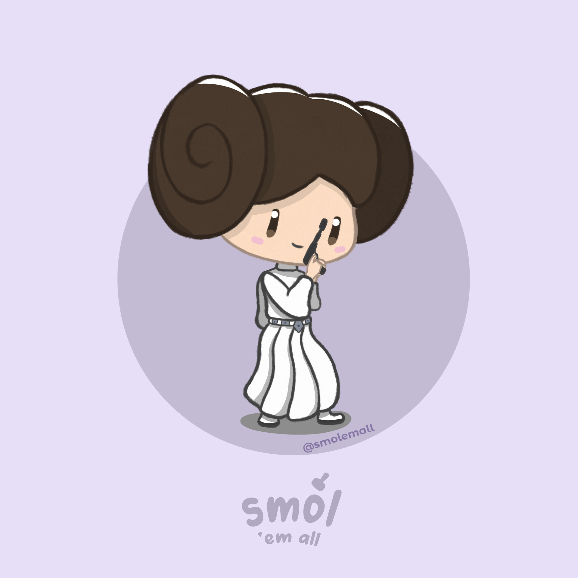SmolEmAll - Smol Leia Organa