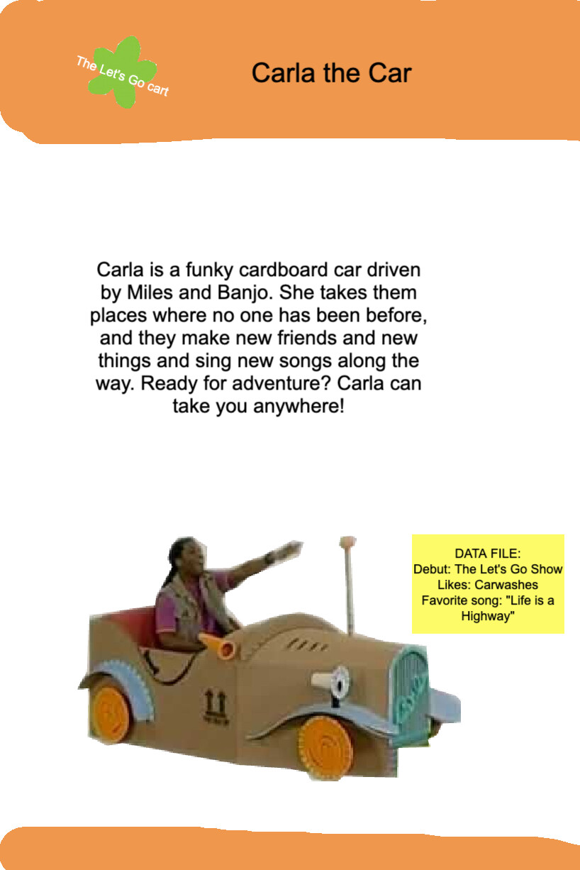 ArtStation - Sprout Character Encyclopedia - Carla the Car