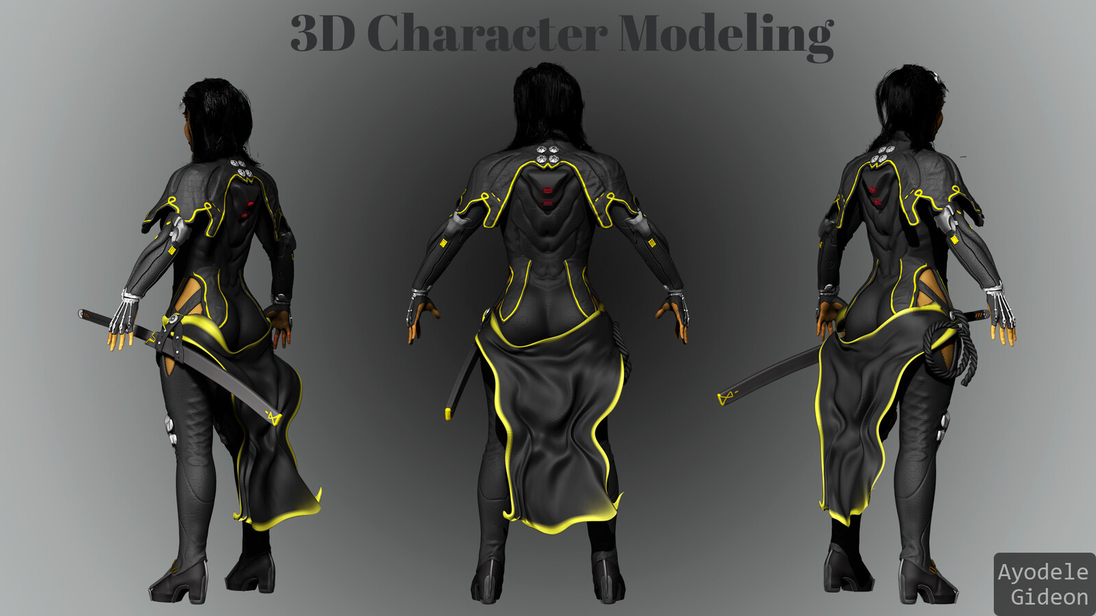 Ayodele Gideon - 3D female game character model
