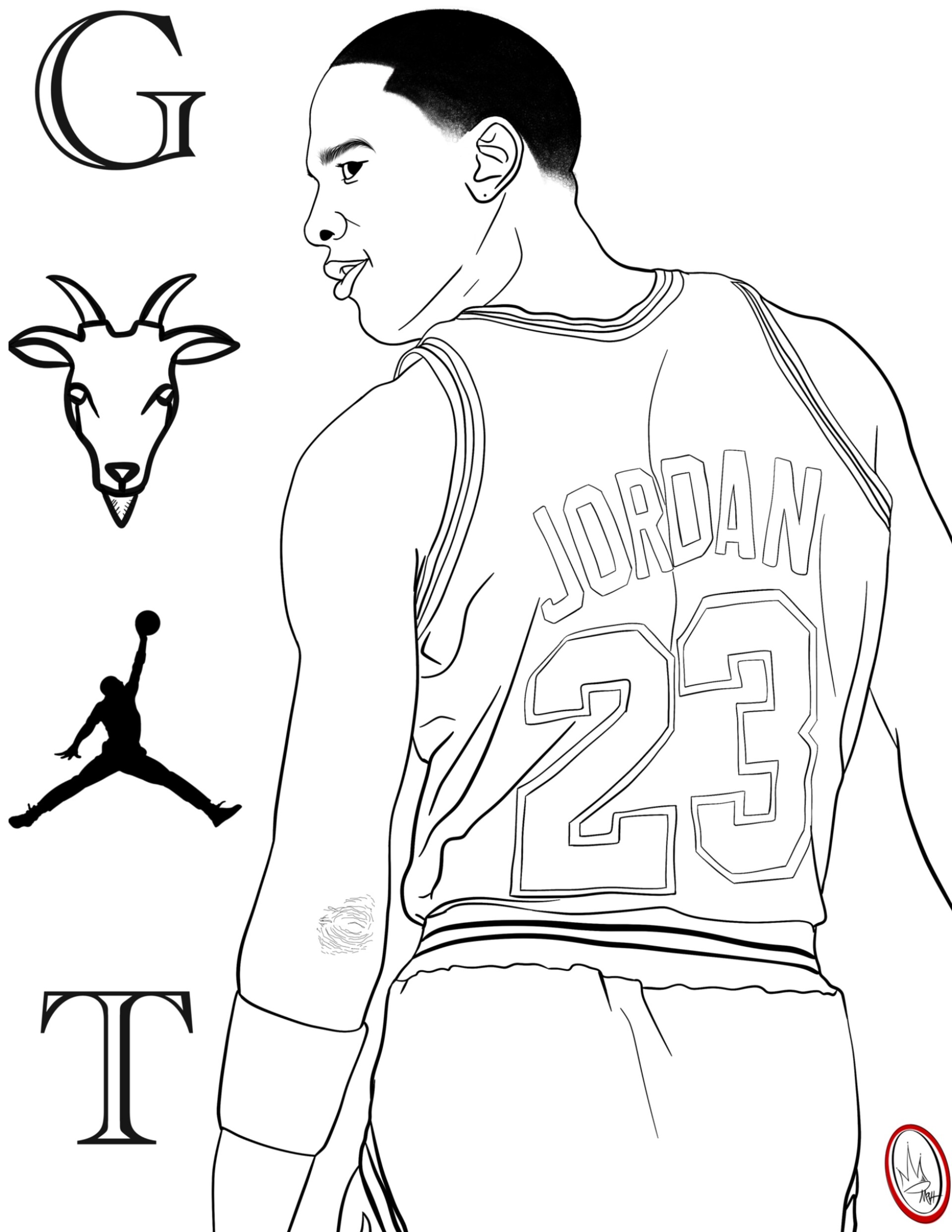 michael jordan coloring pages free