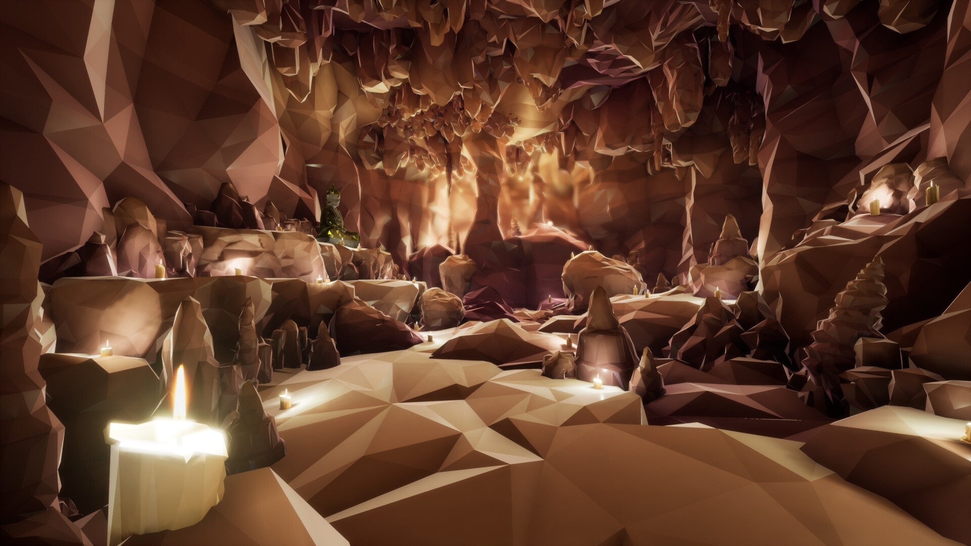 Frozen Planet - Poly Style Low Poly Ancient Fantasy Caves