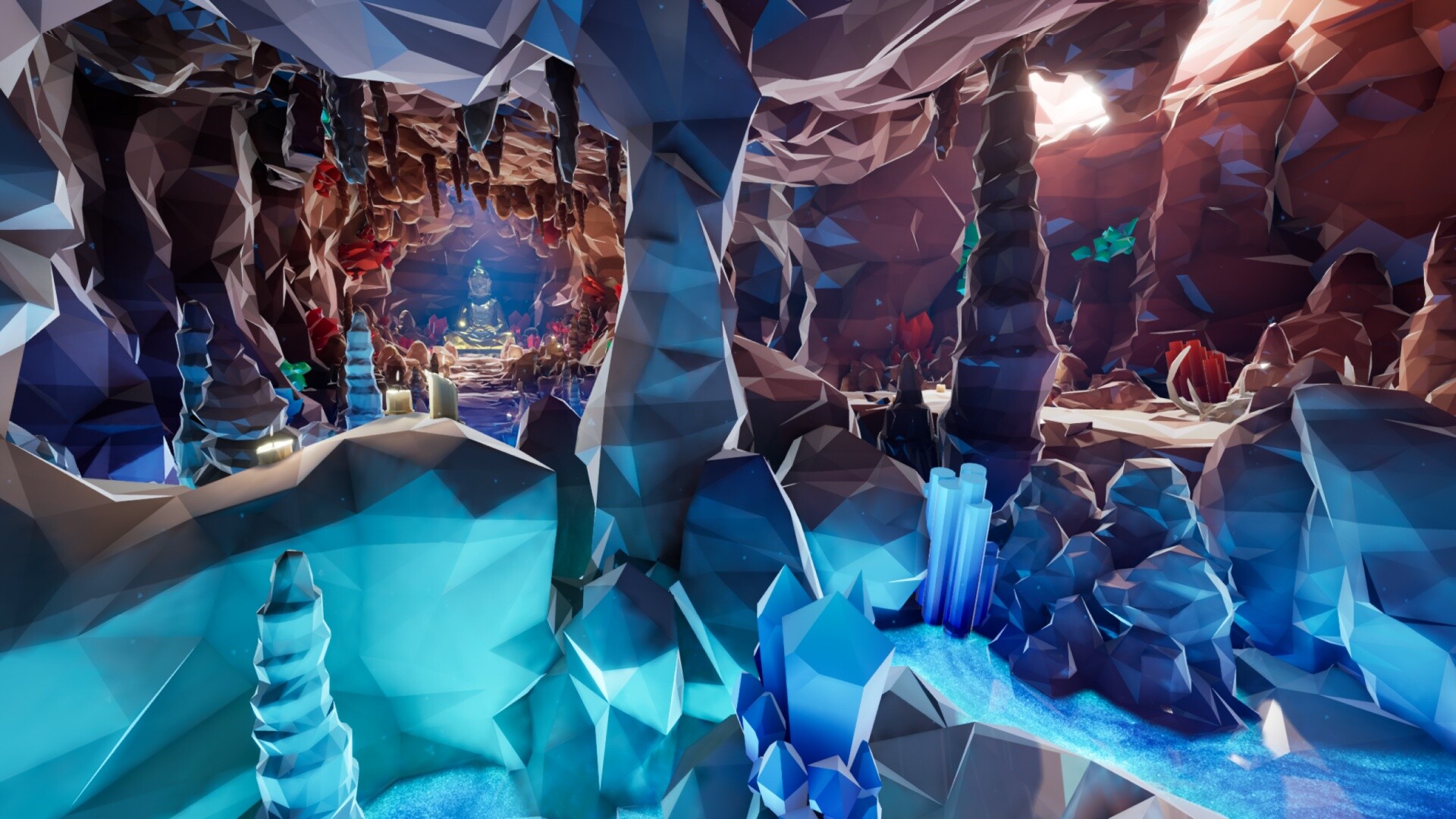 Frozen Planet - Poly Style Low Poly Ancient Fantasy Caves