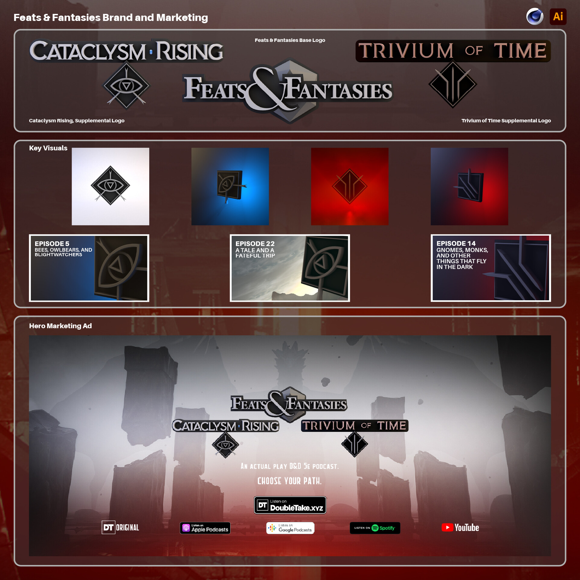 Aaron Saltzman - Feats & Fantasies | Podcast Branding Package for Print ...