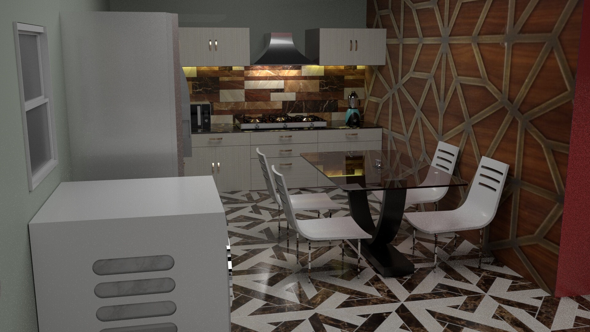 ArtStation - Modular kitchen Interior