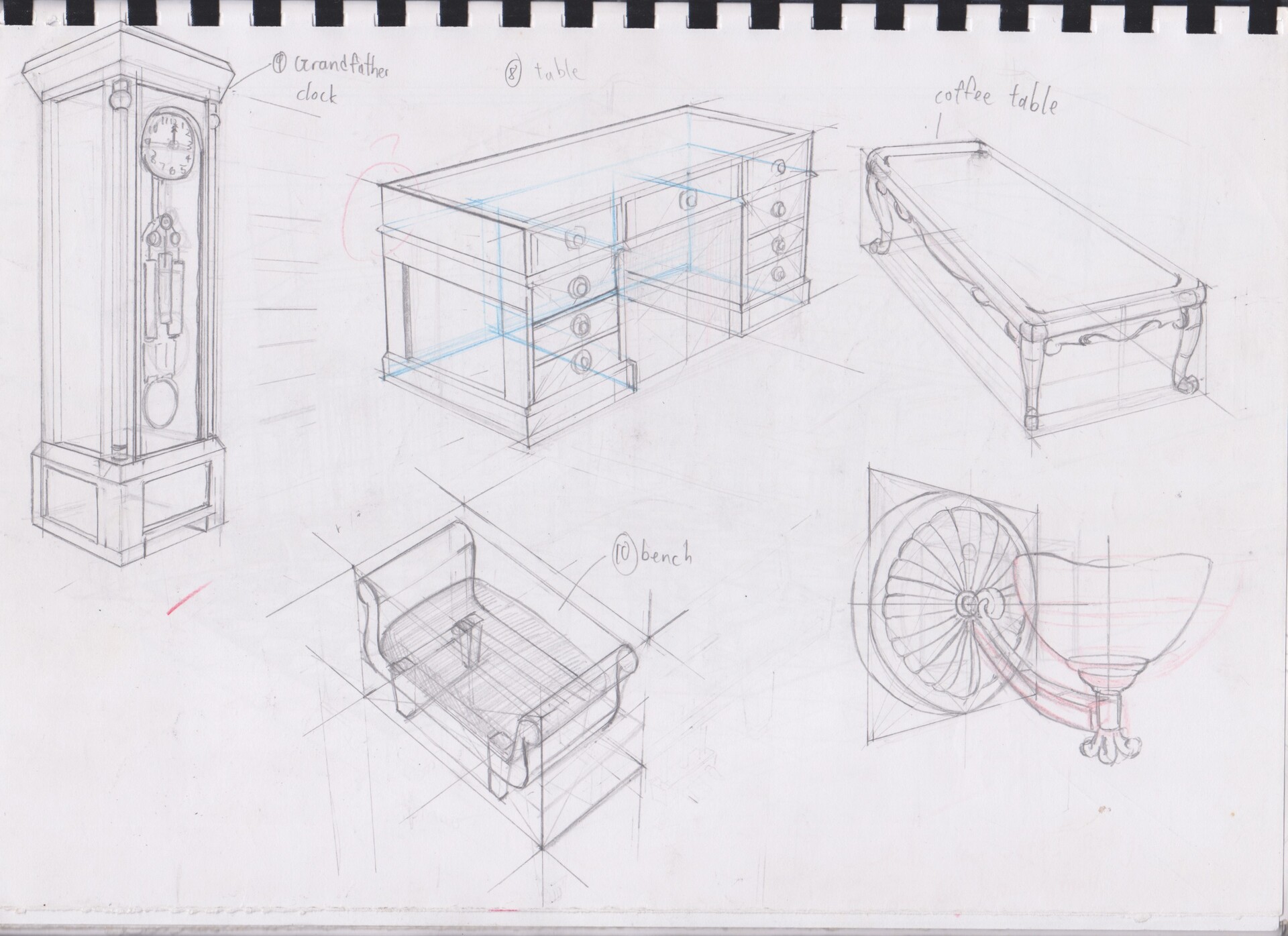 Table Perspective Drawing