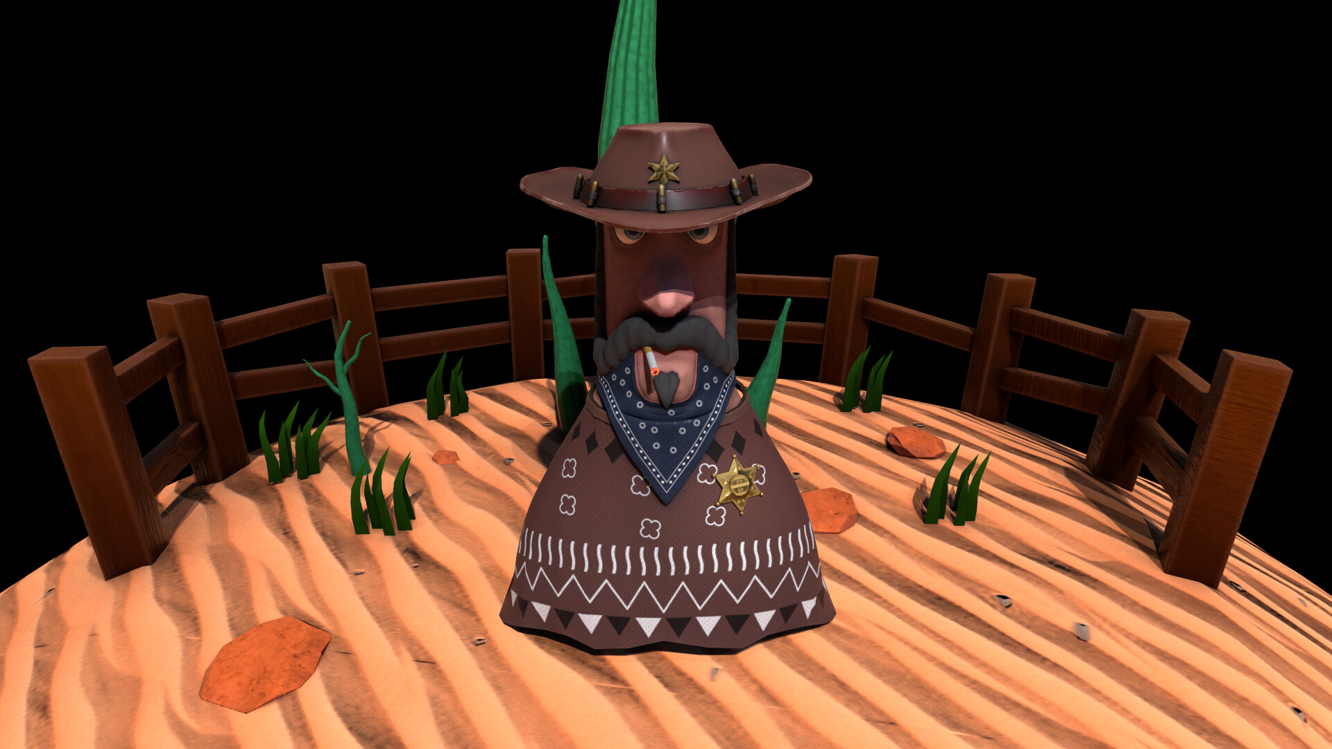 ArtStation - COWBOY SHERIFF LLOYD- STYLIZED