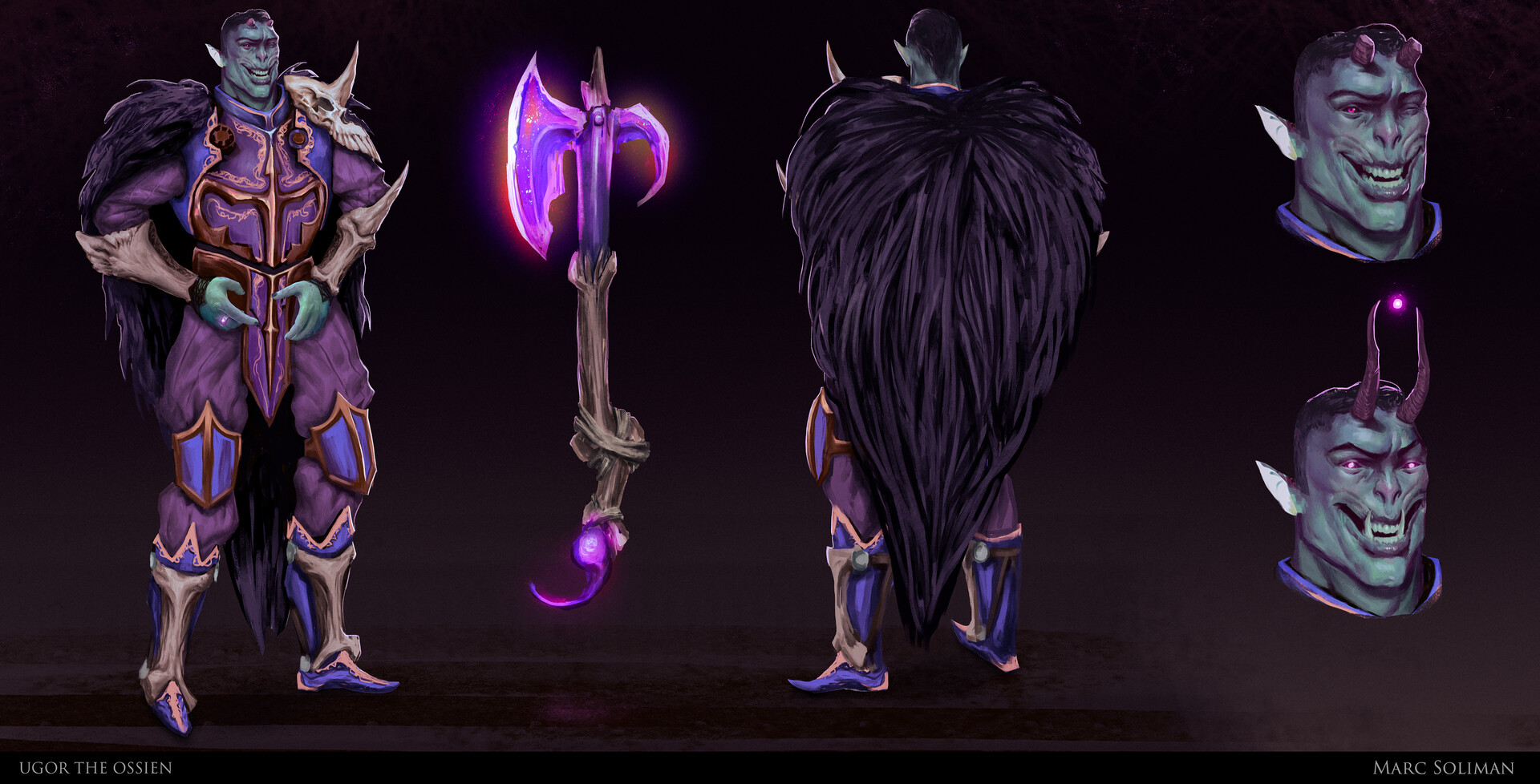 ArtStation - Orc Demon Paladin Character Design - Ugor the Ossien