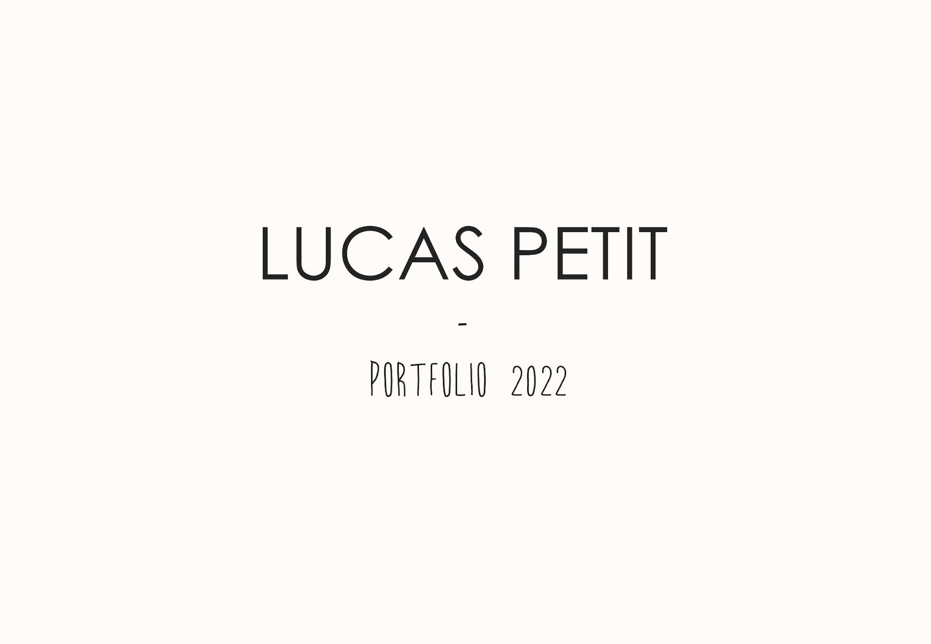 ArtStation - LUCAS PETIT - Portfolio 2022