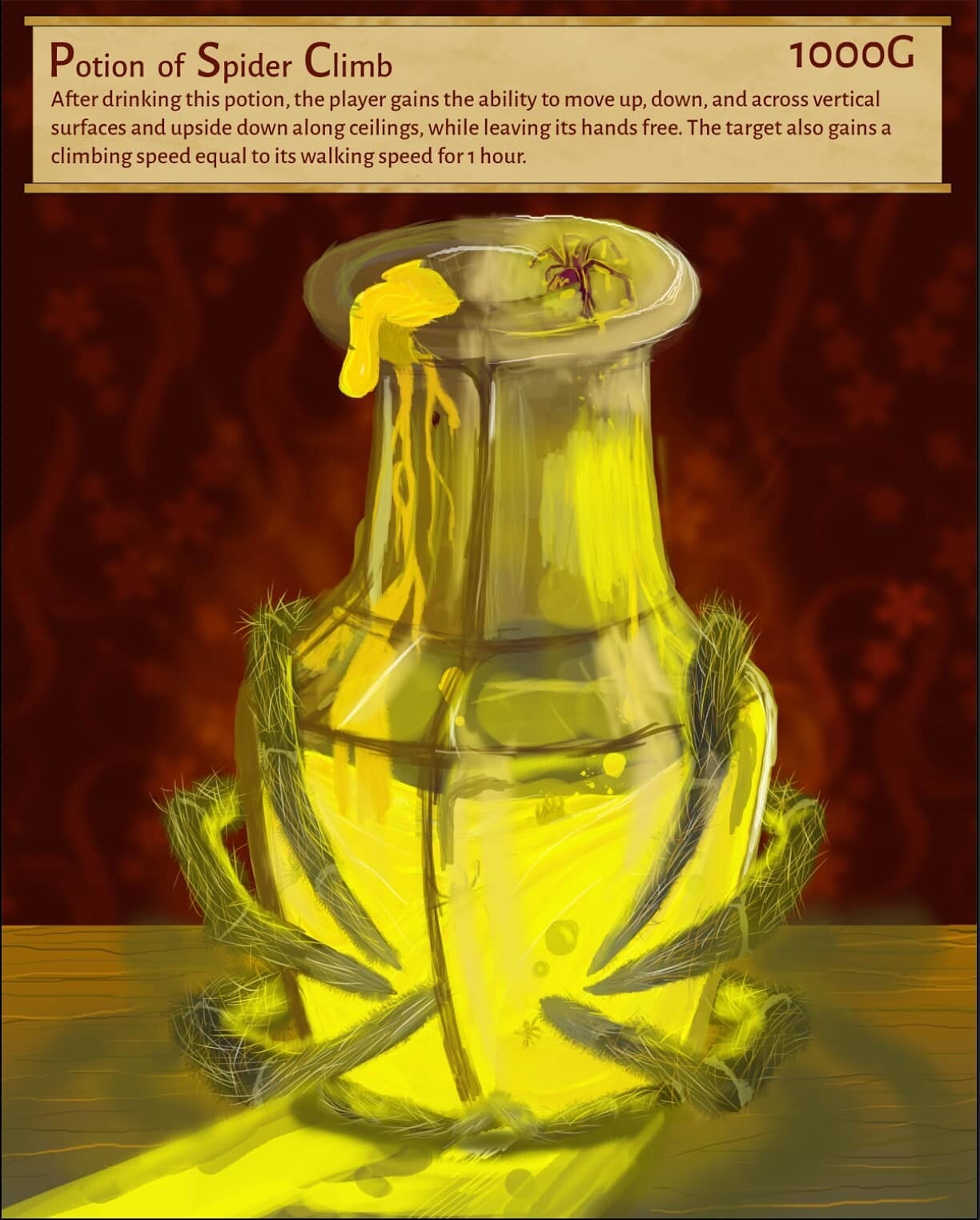 ArtStation - Spider Climb Potion - Light & Texture photoshop