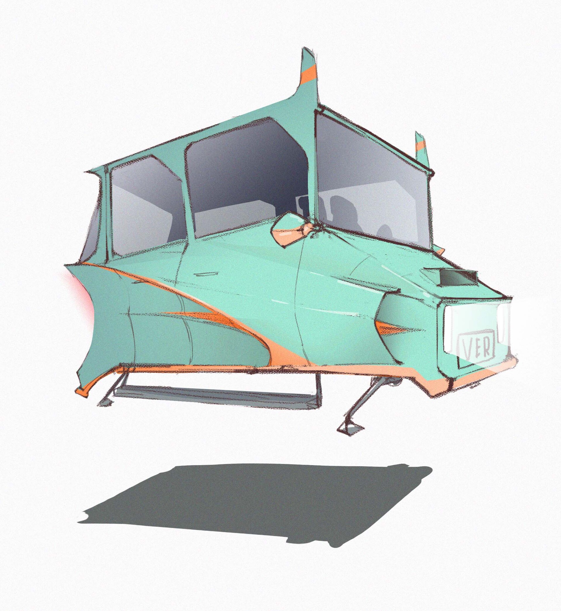 ArtStation - retro flying car