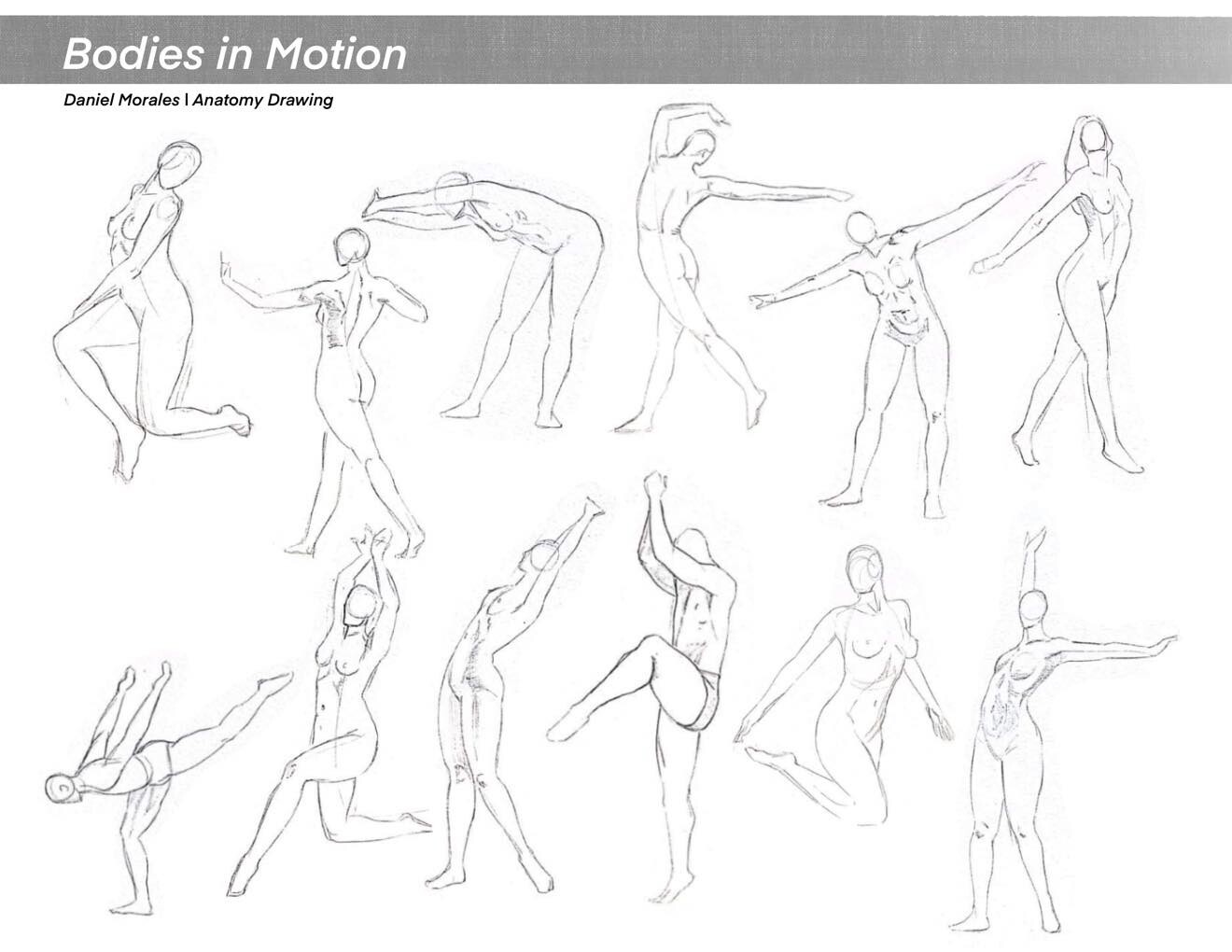how to draw body in motion