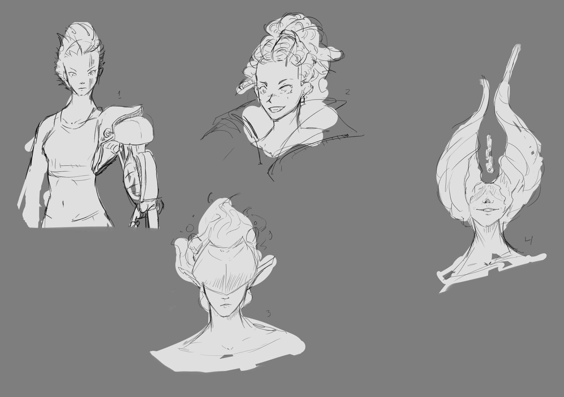ArtStation - Some random character sketches