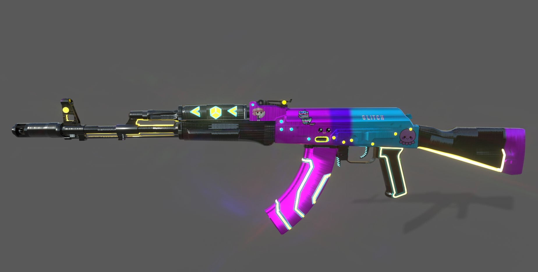 ArtStation - Ak103 Valorant´s Glitchpop 2.0 style camouflage- render