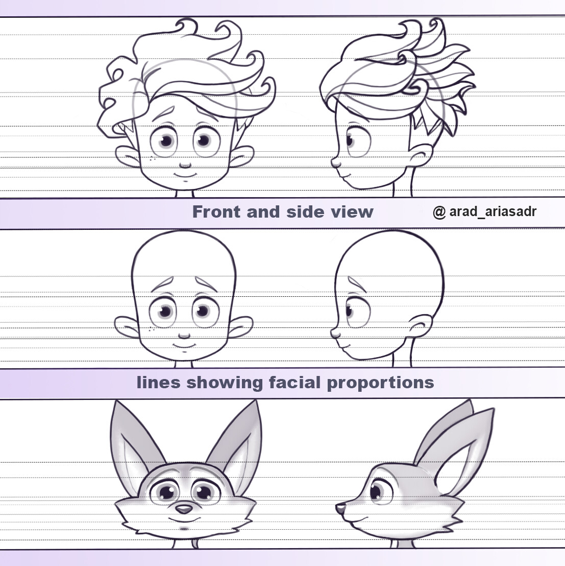 ArtStation - Little prince and fox (face and body proportions)