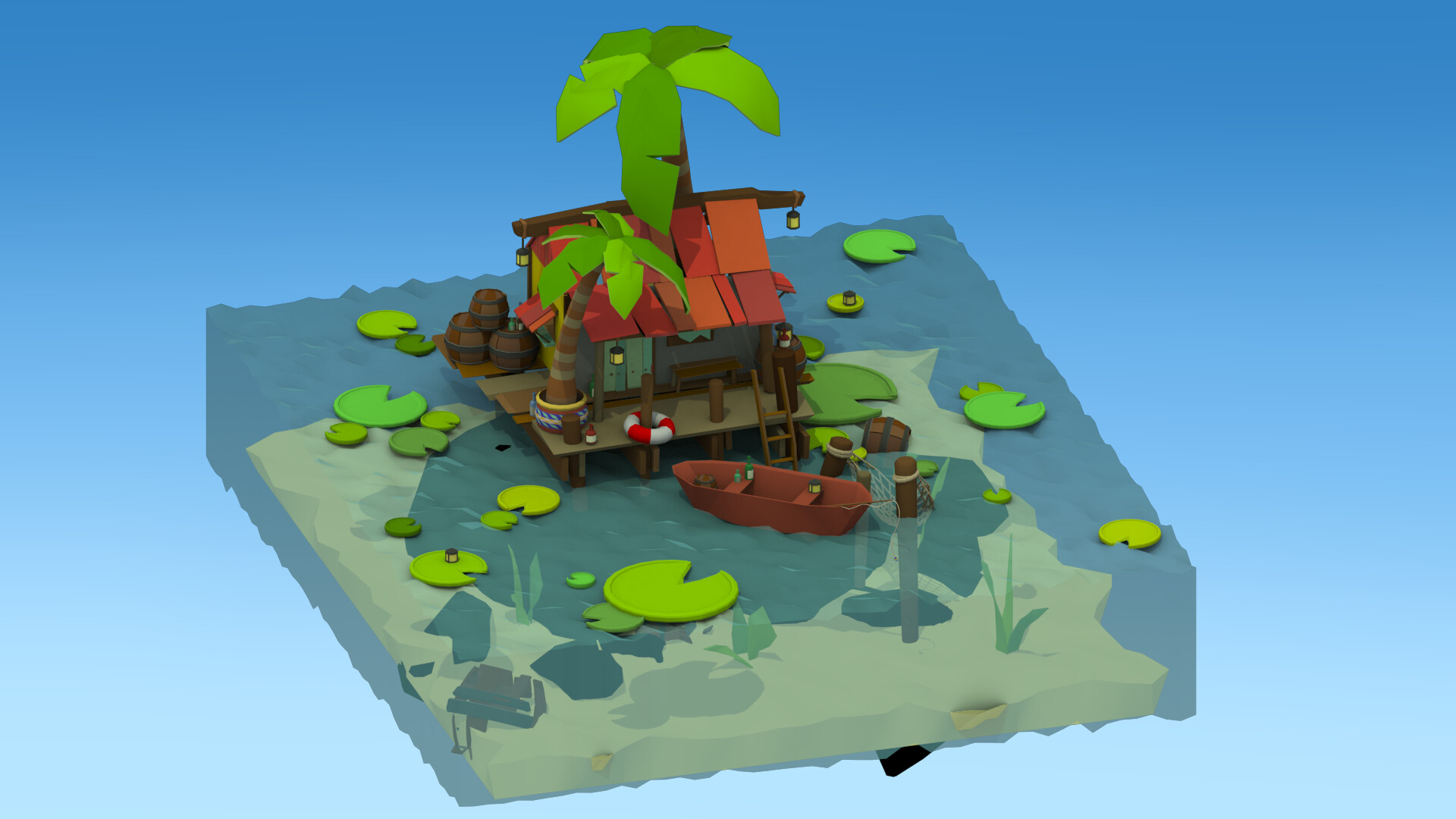 ArtStation - Deserted Island Model