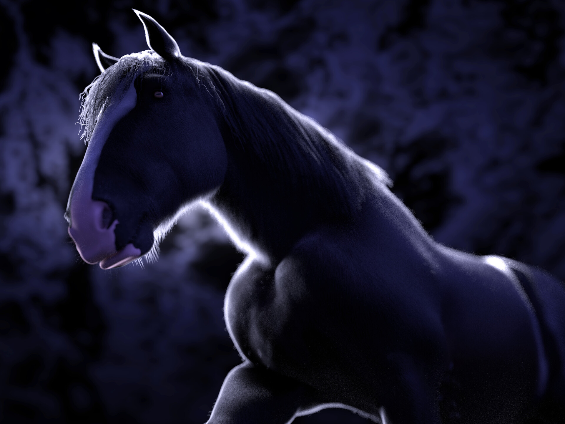 Evil Black Horse Wallpaper