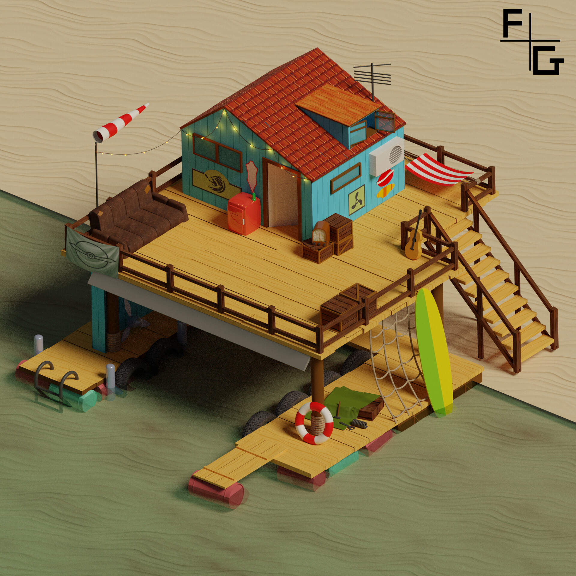 ArtStation - The beach house