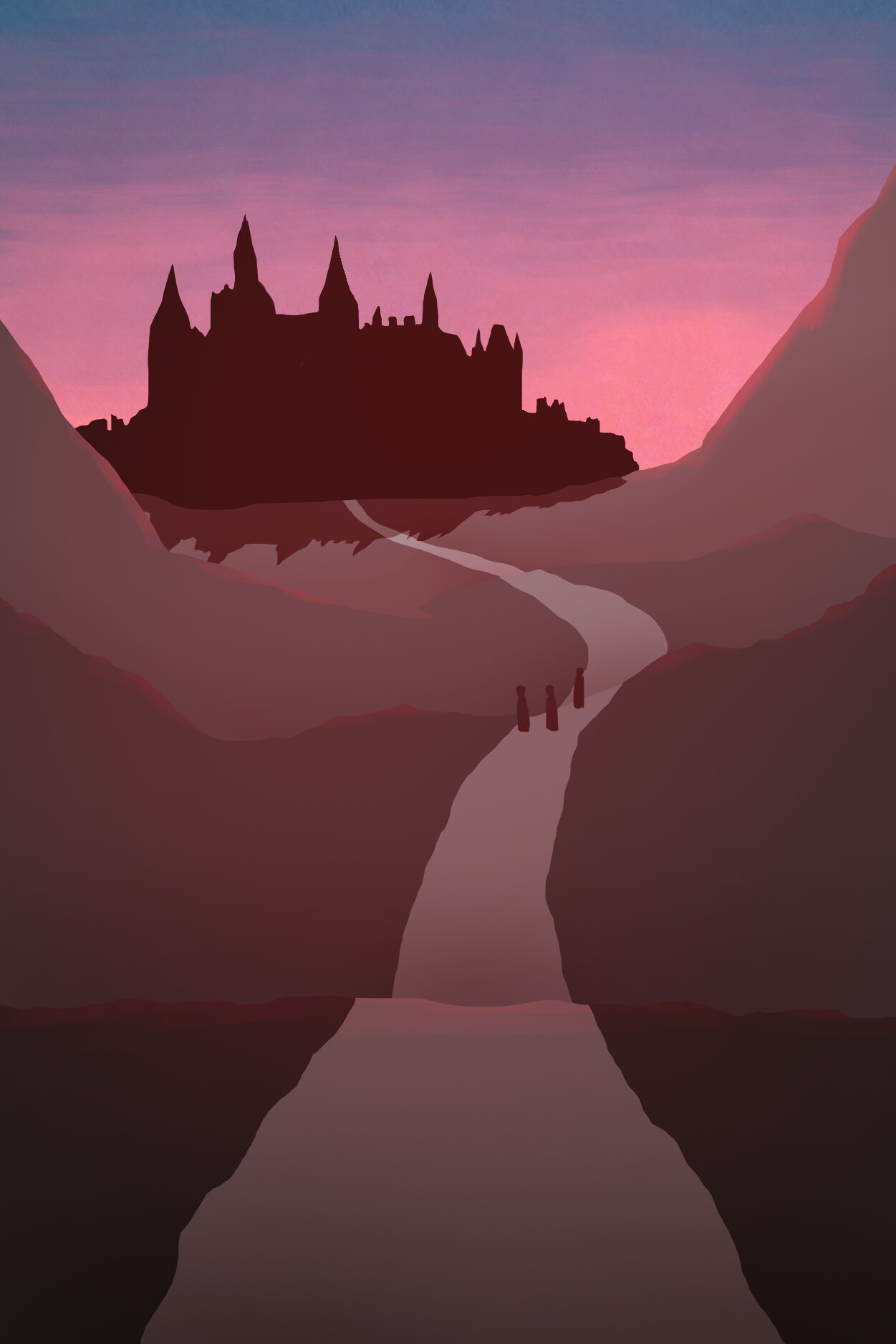 ArtStation - Sunset Castle Landscape
