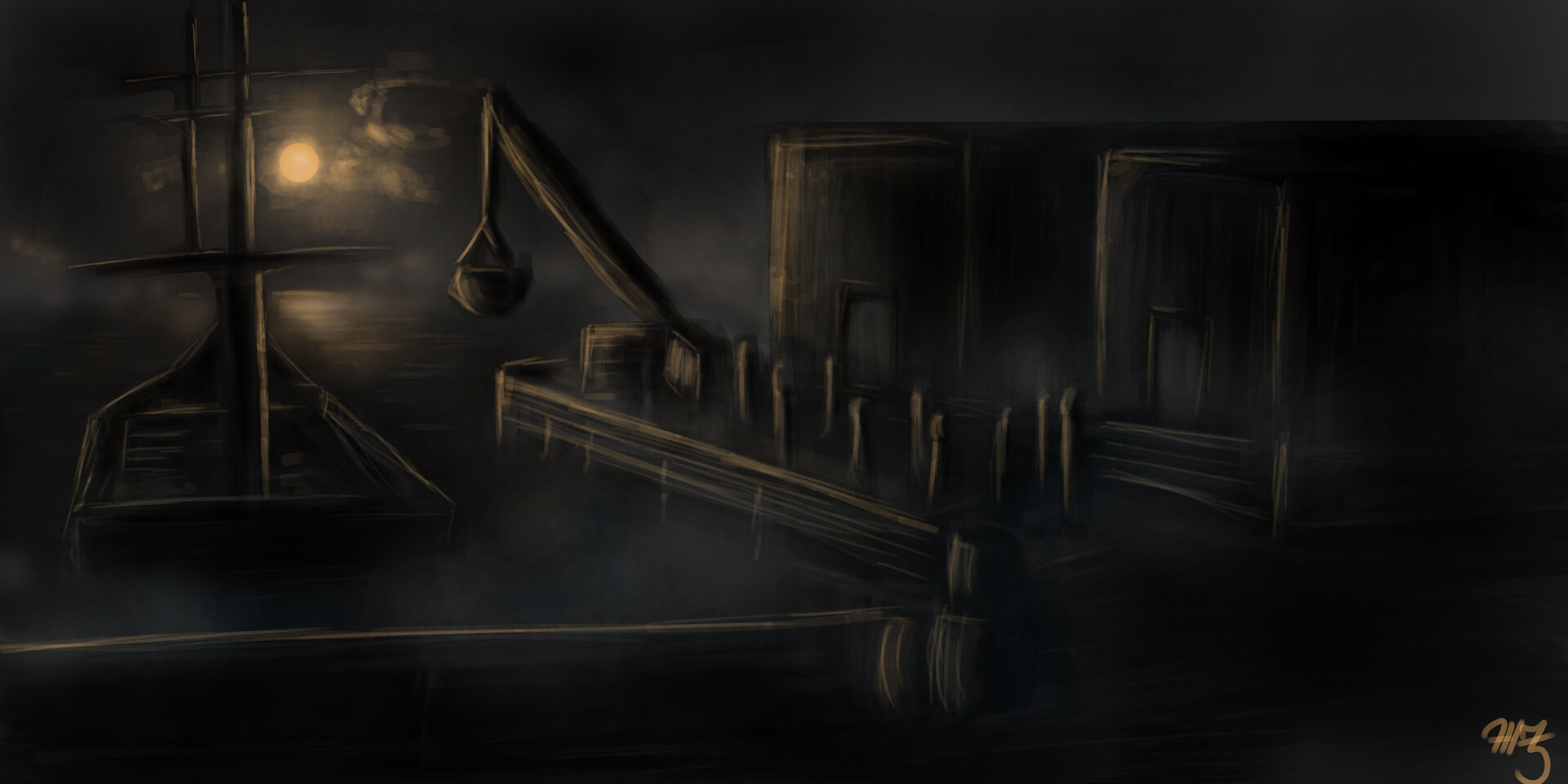 ArtStation - Midnight Harbour