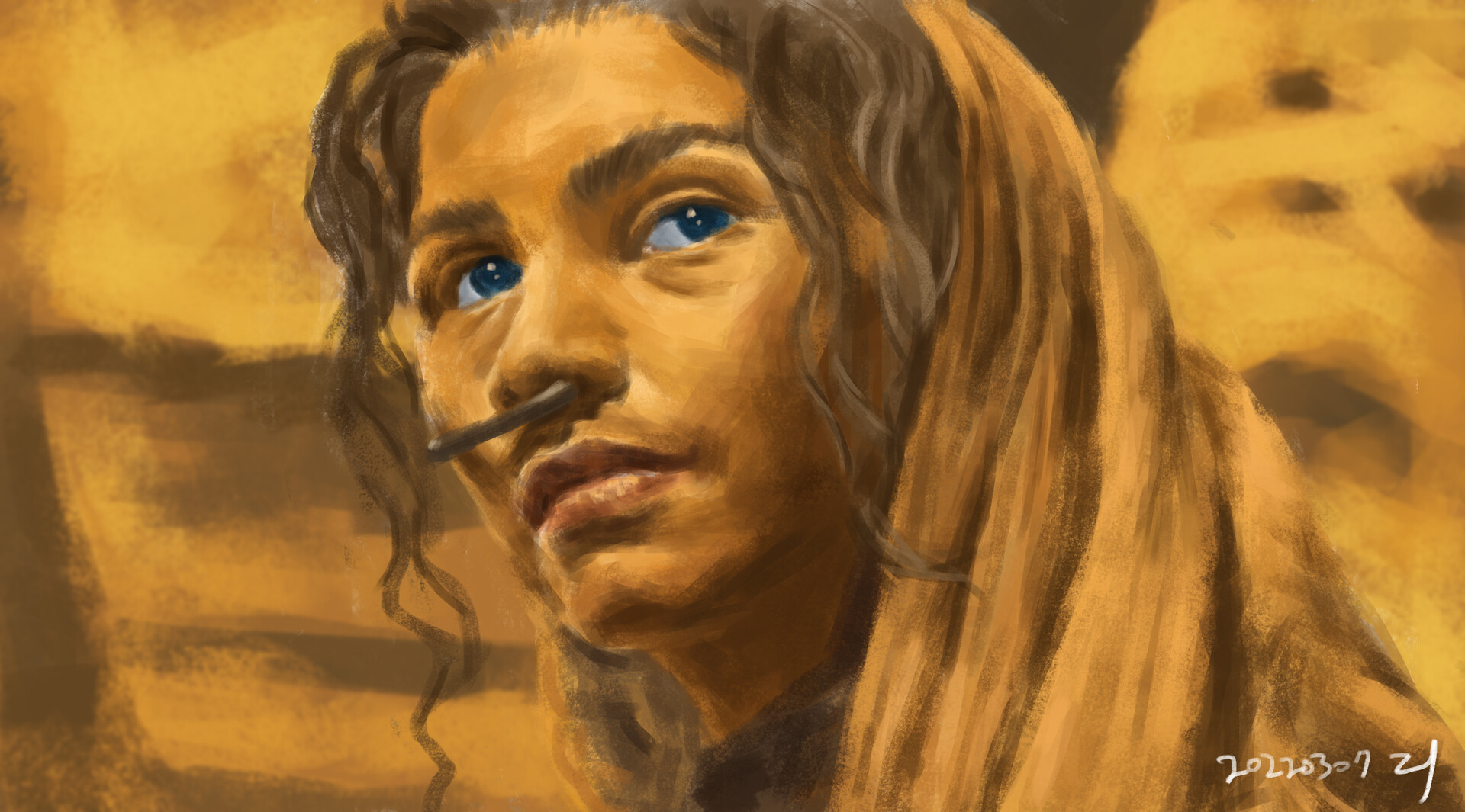 ArtStation - movie illust 'dune' Zendaya coleman