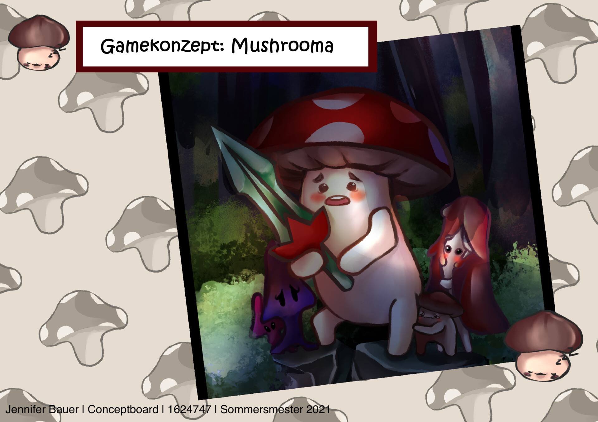 ArtStation - Concept board Mushroom 2D game
