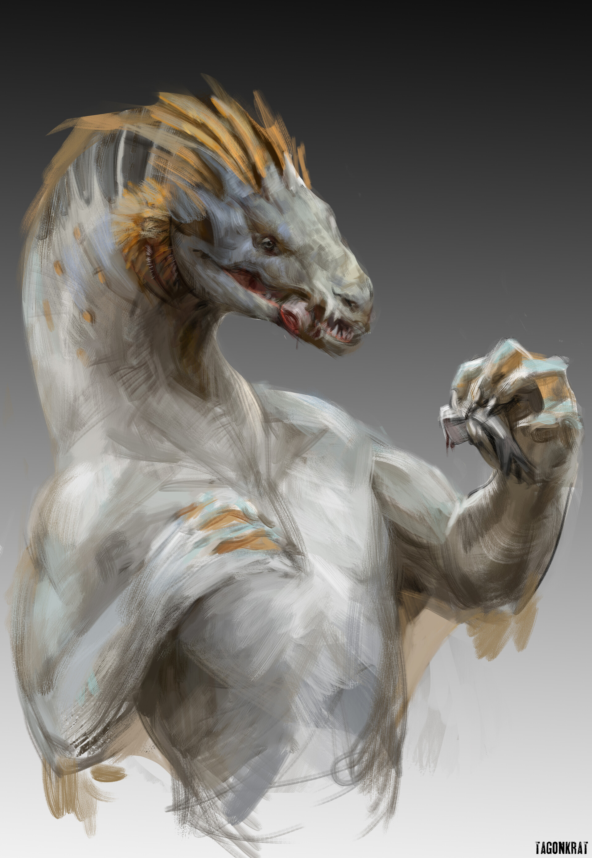 ArtStation - Dragon eats fish