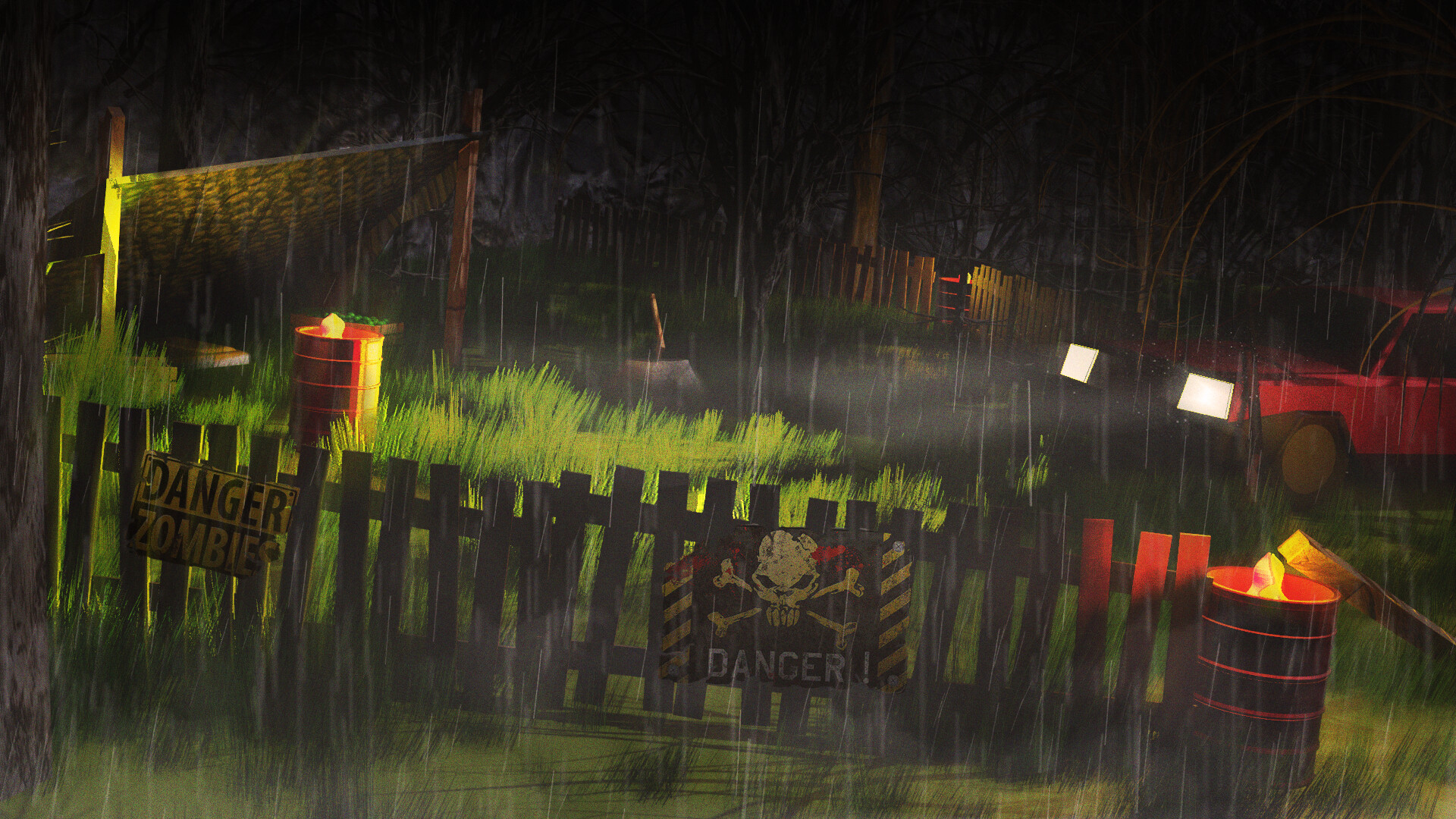 ArtStation - Concept décor camp anti-zombie