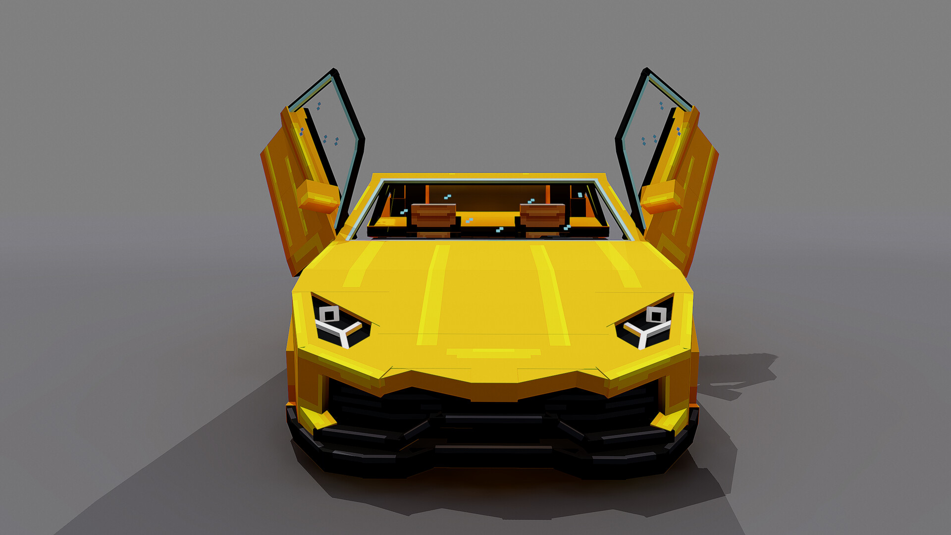 ArtStation - Lamborghini Aventador Minecraft 3d model