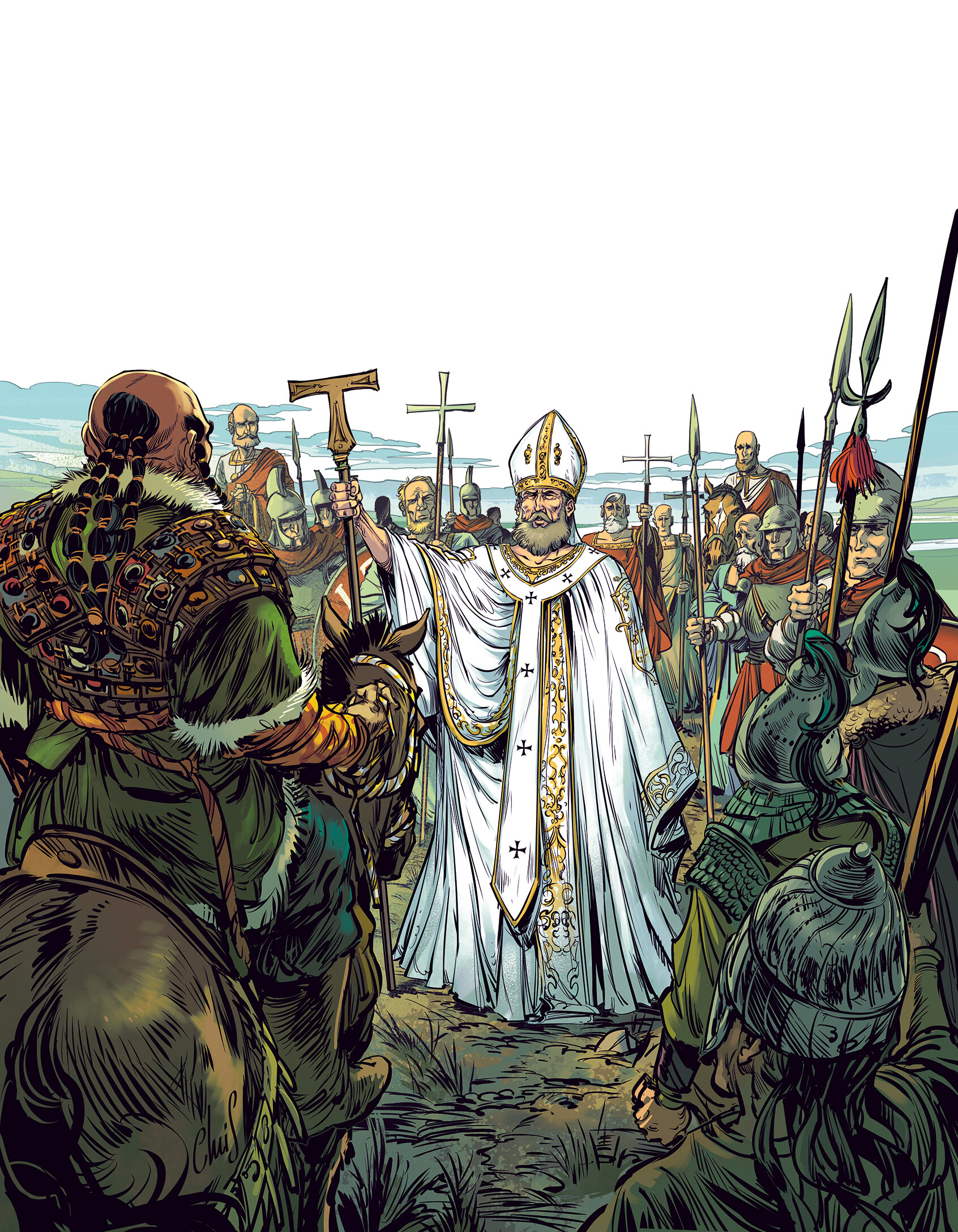 ArtStation - Léon Le Grand défie Attila le Hun