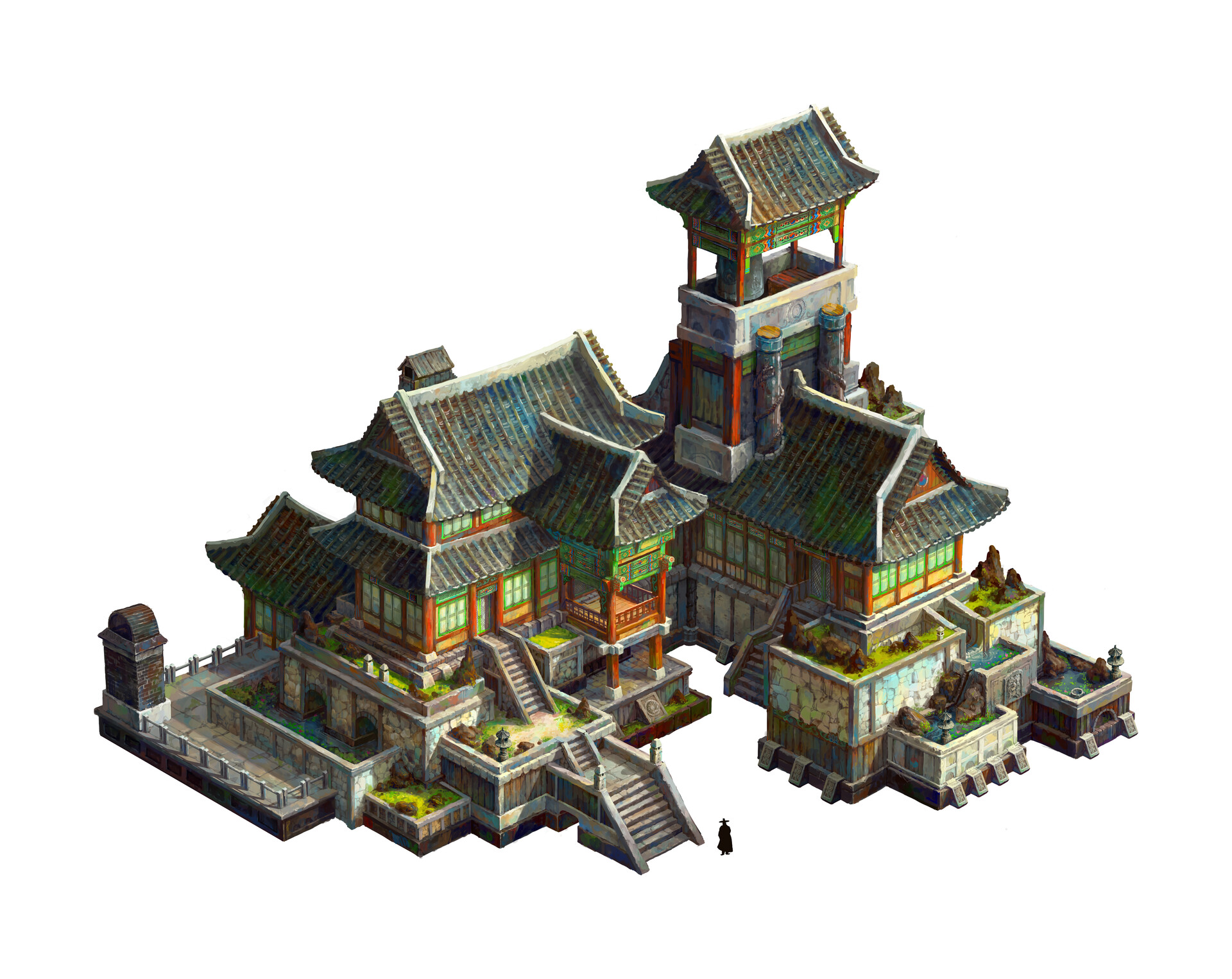 ArtStation - Korean traditional house concept art