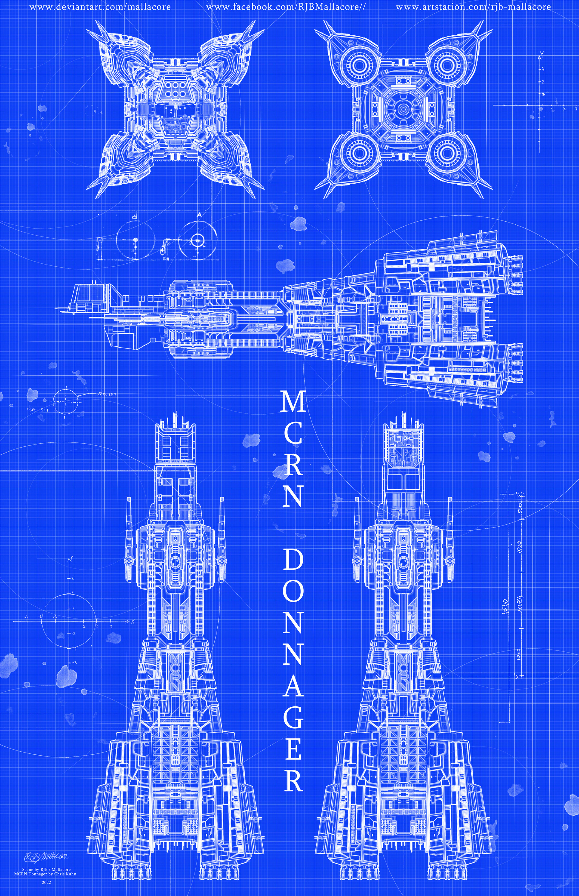 ArtStation - The Expanse - Razorback - Blueprint Style - Donnager ...
