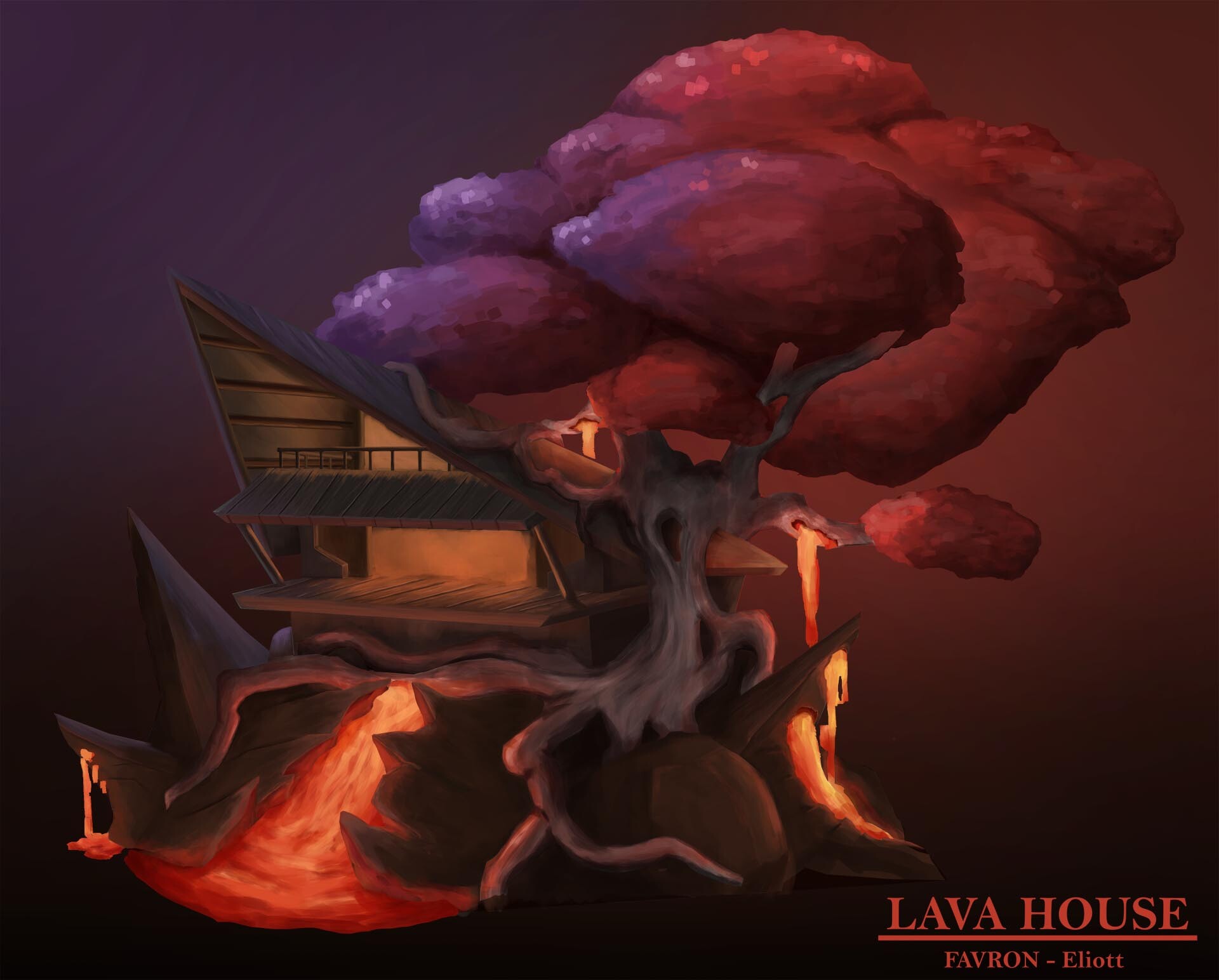 ArtStation - Lava Tree House