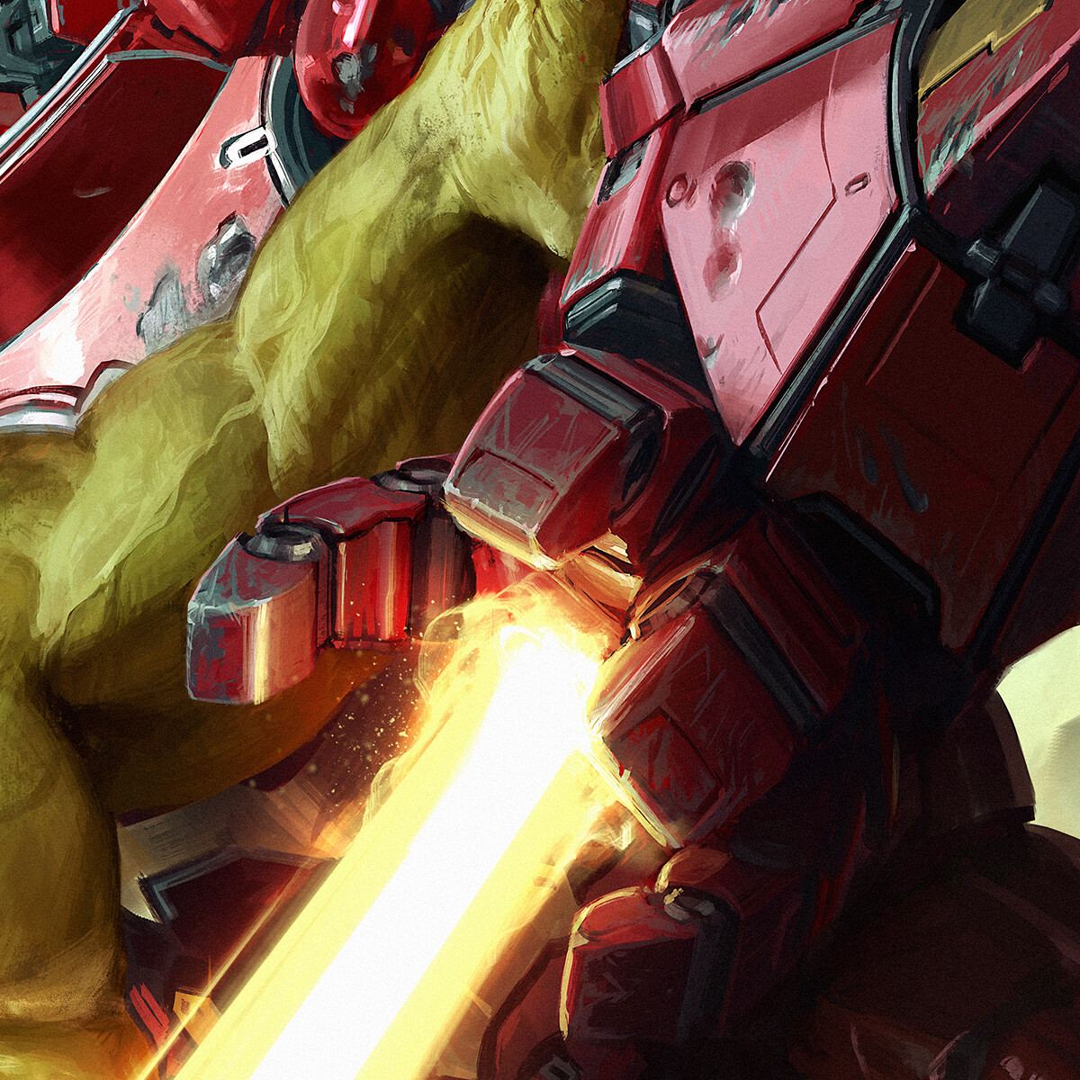 Darren Tan - Hulk vs Hulkbuster