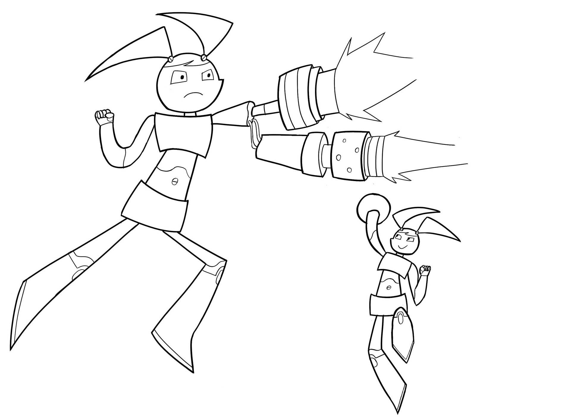 my life as a teenage robot coloring pages