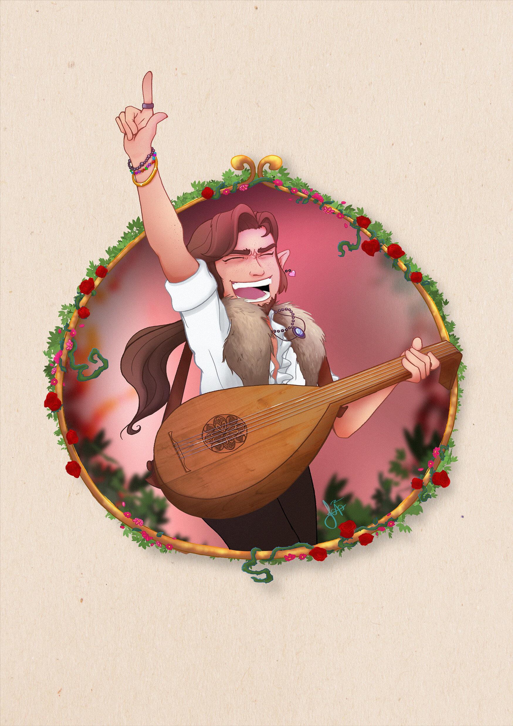 ArtStation - Callum, the Halfling Bard